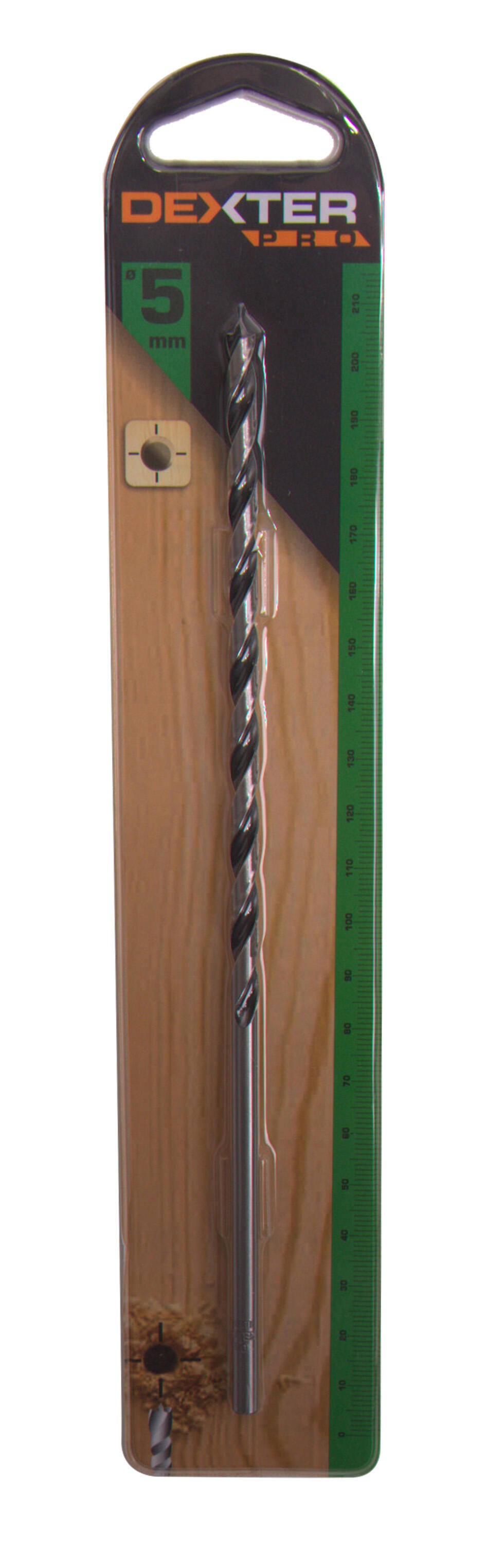 Foret de perceuse en spirale pour bois, Diam.5 mm, L.200 mm DEXTER PRO ...