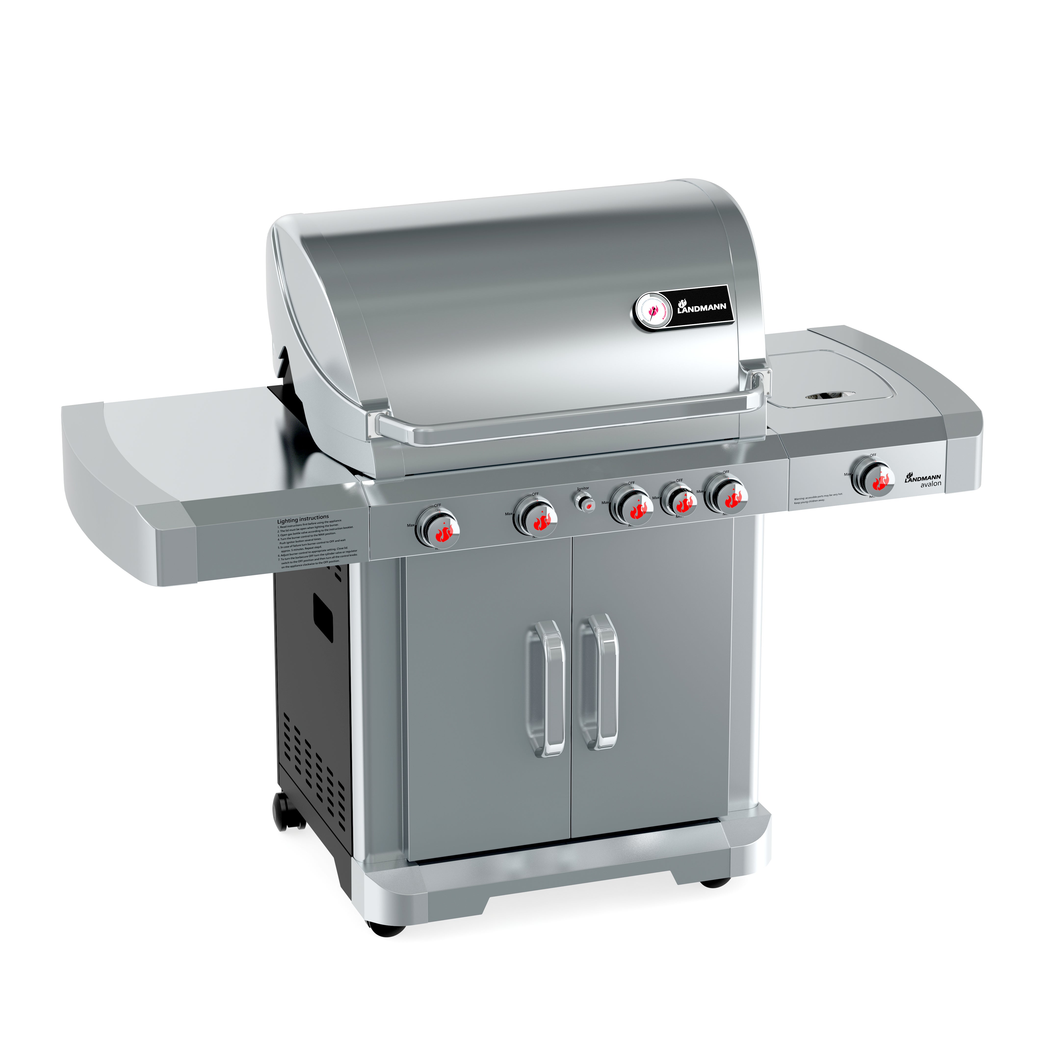 Barbecue au gaz LANDMANN avalon 5.1 pts+, inox | Leroy Merlin