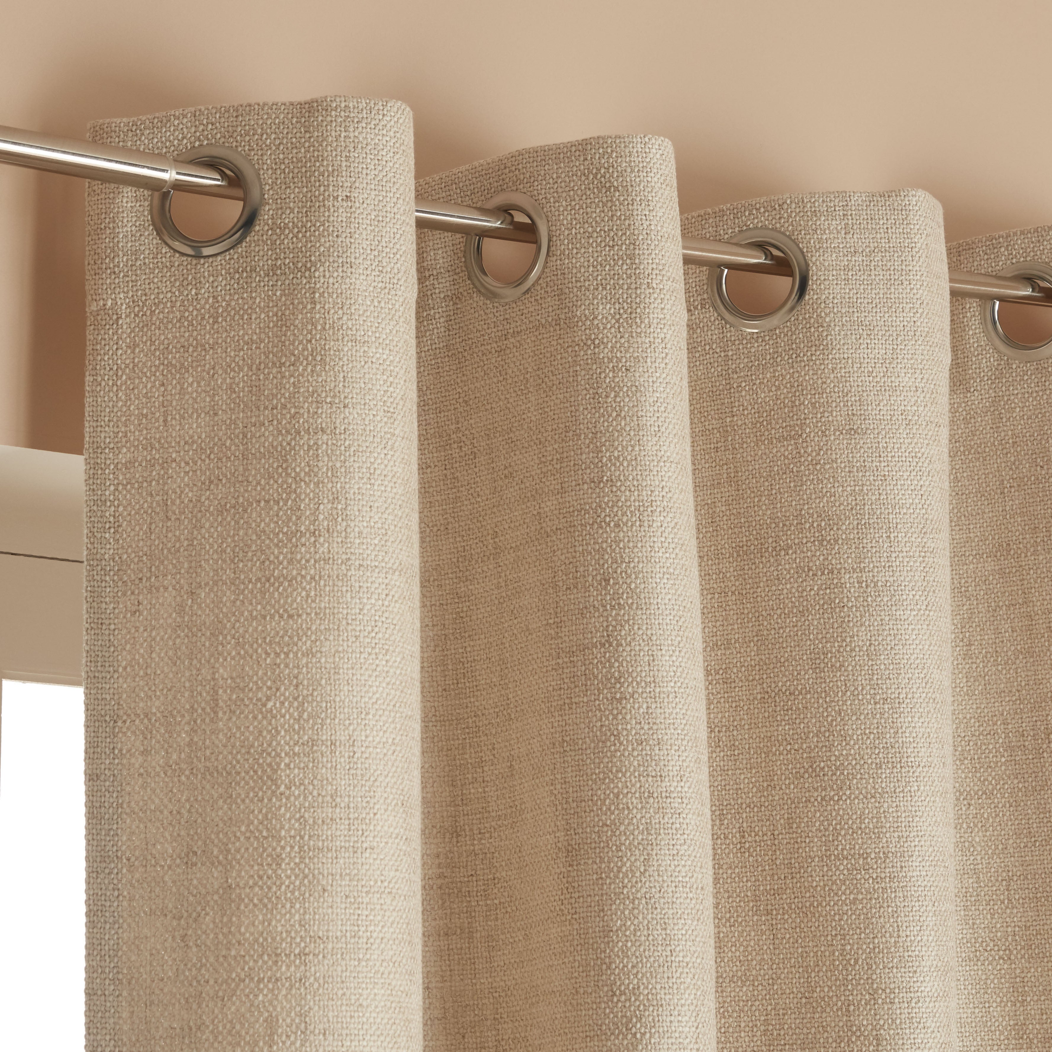 Rideau tamisant, Tricot beige l.140 x H.250 cm INSPIRE | Leroy Merlin