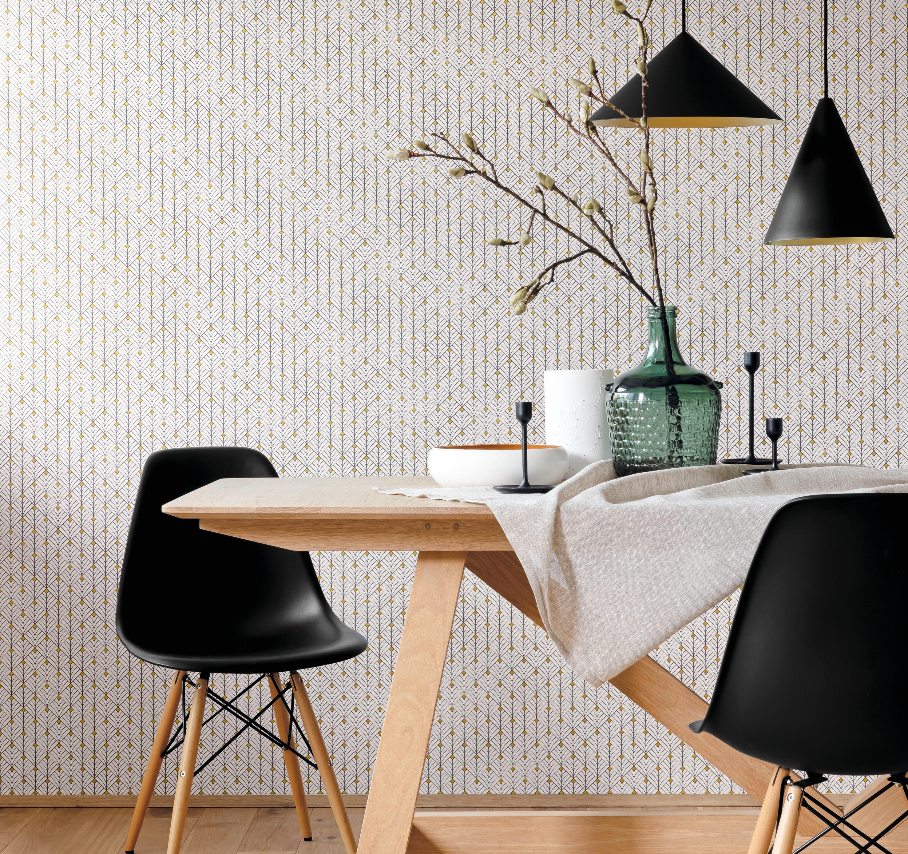 Papier peint intissé Scarlett mistinguette beige irisé | Leroy Merlin