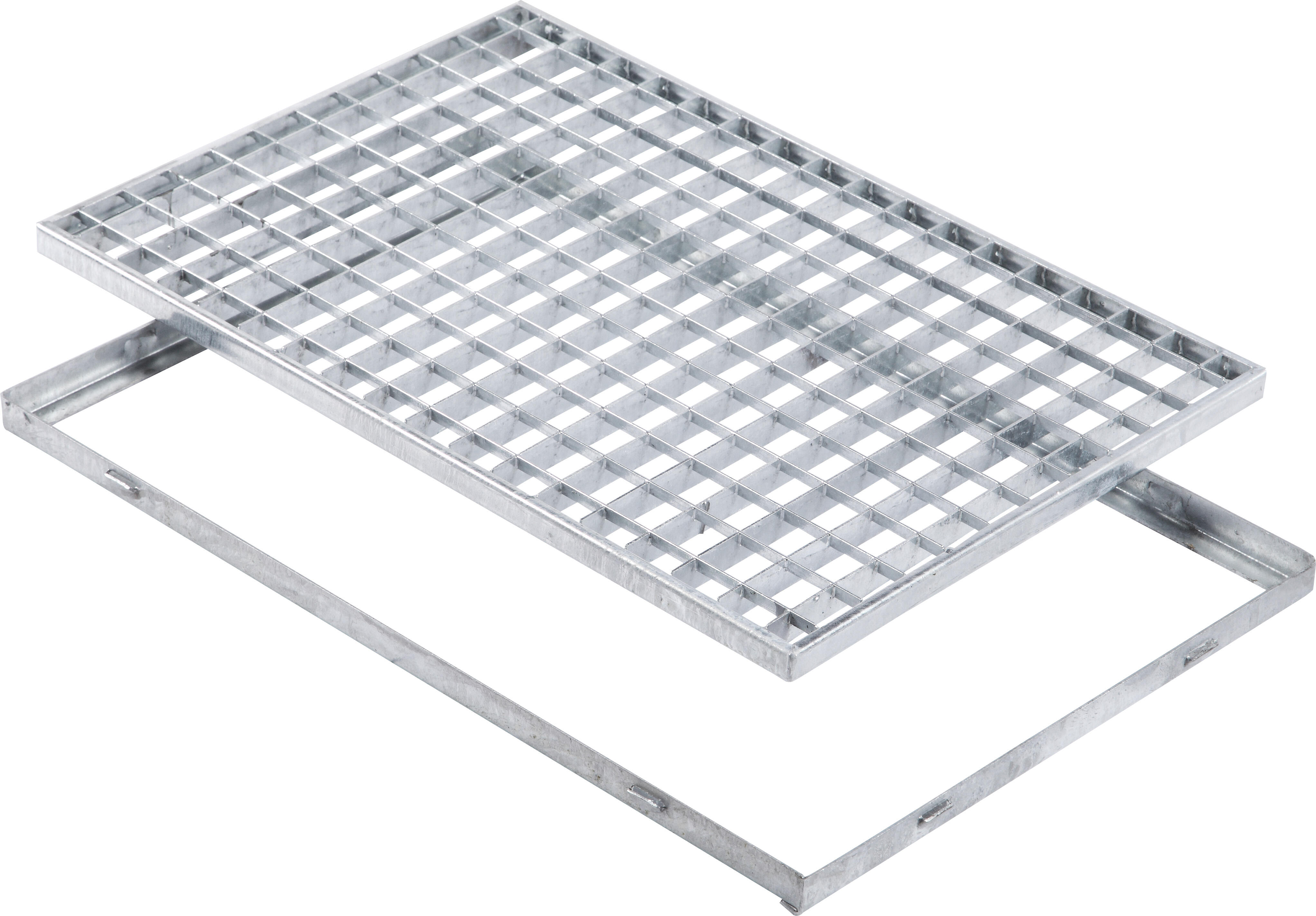 Grille caillebotis et cadre acier 40x60 cm | Leroy Merlin