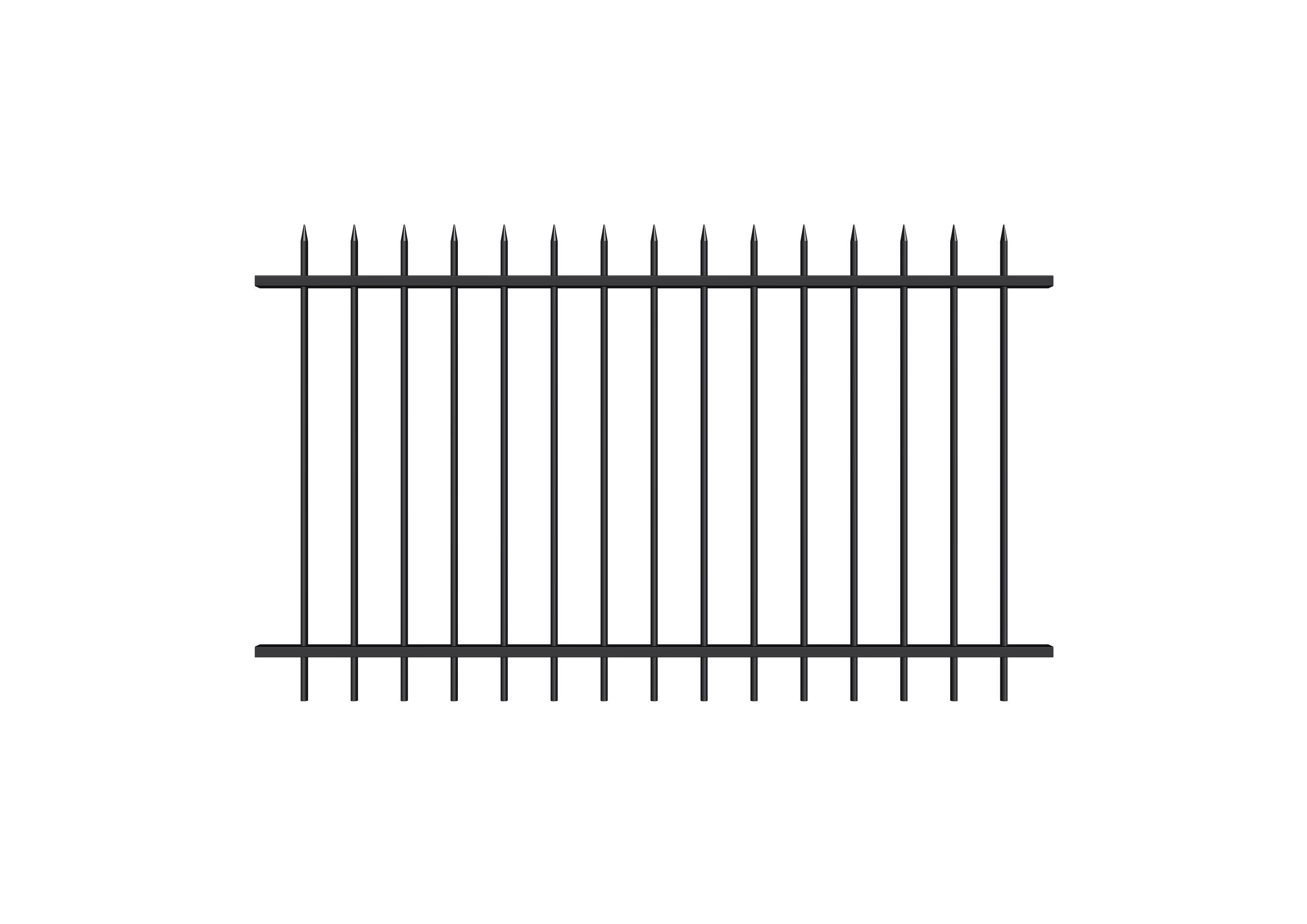 Clôture acier Ambre AJ l.146xH.120cm Antico+ NR9005 | Leroy Merlin