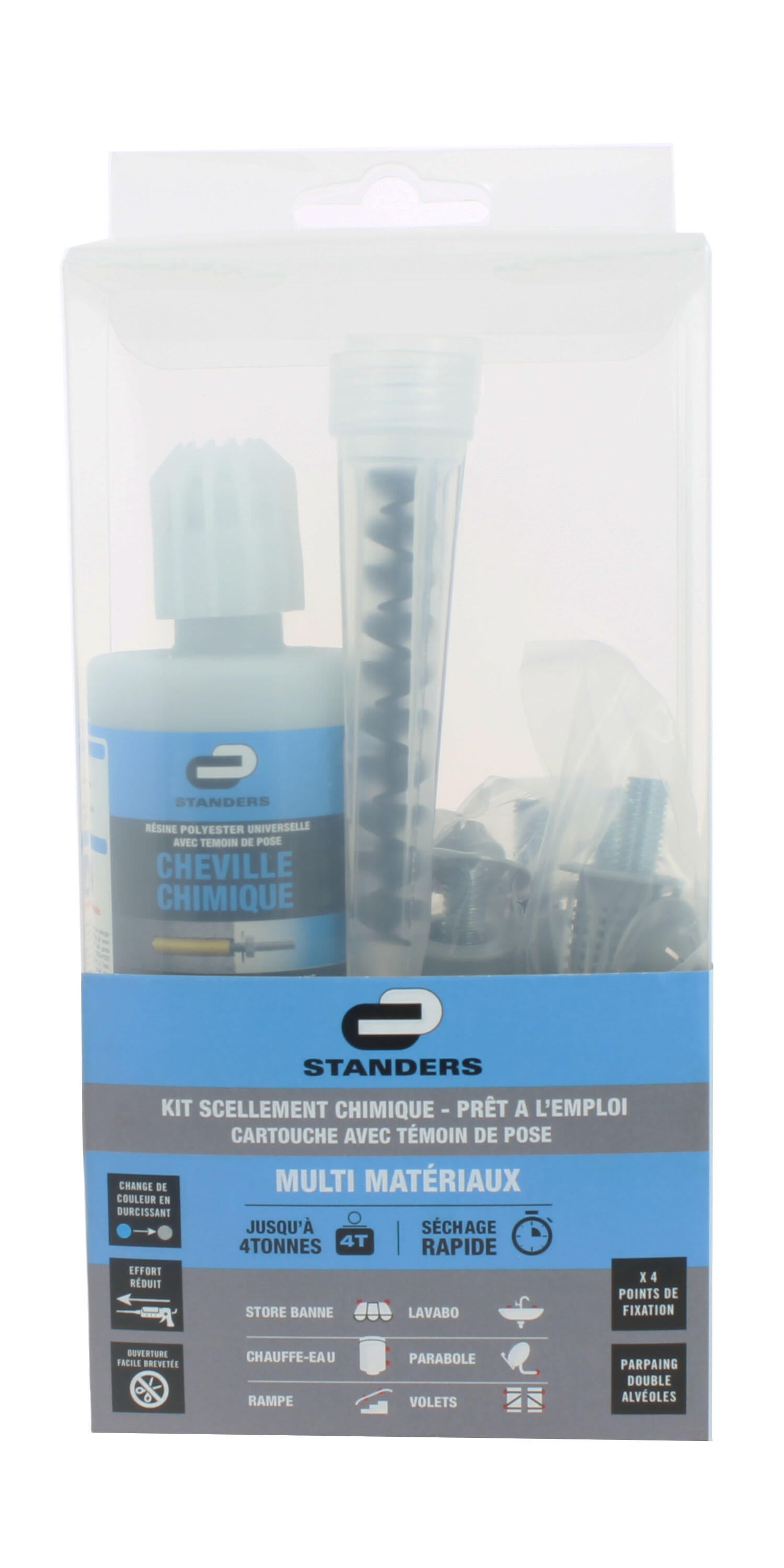 Kit de scellement chimique Easy Poliblue, 165 ml, STANDERS | Leroy Merlin