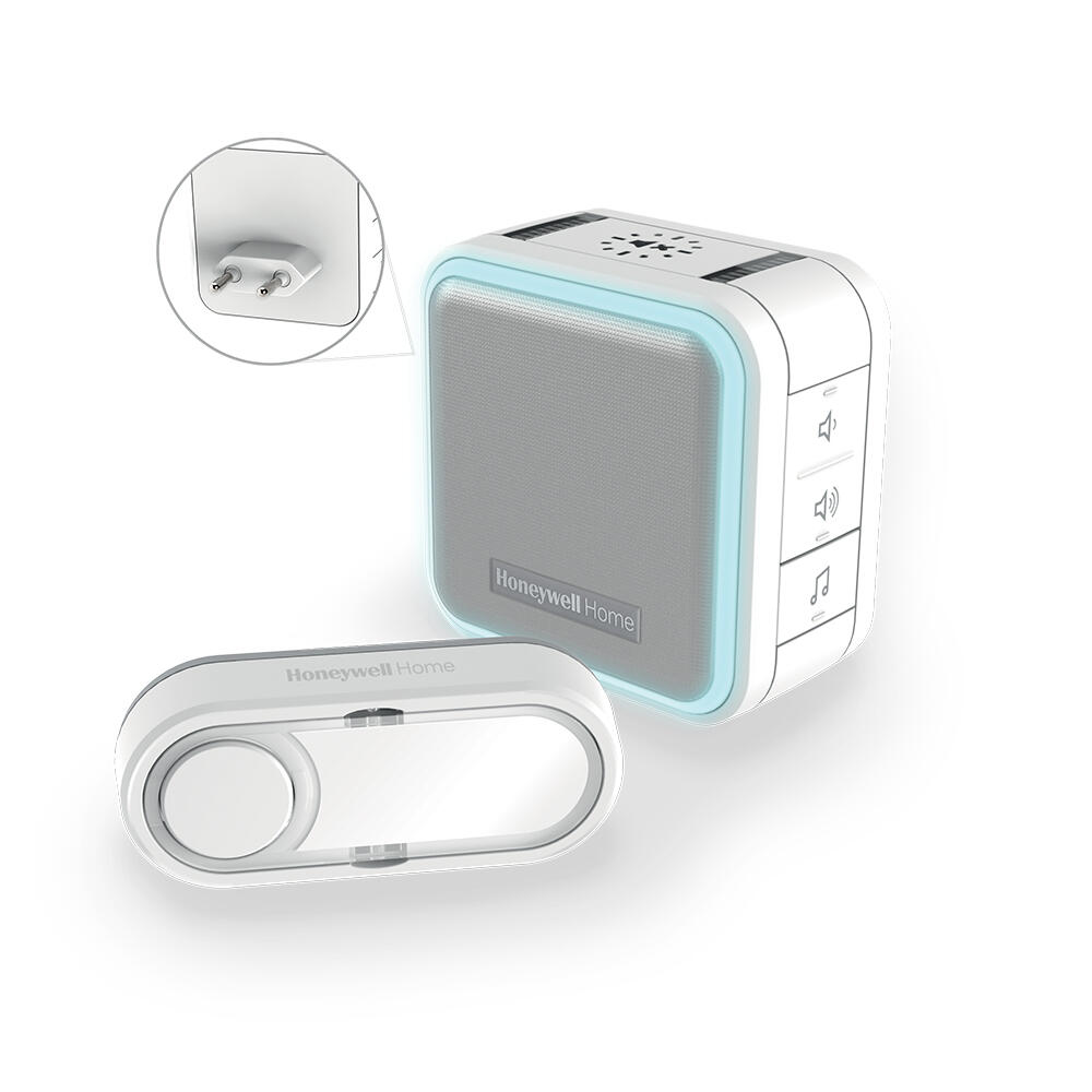 Carillon sans fil enfichable et flash HONEYWELL HOME, blanc | Leroy Merlin