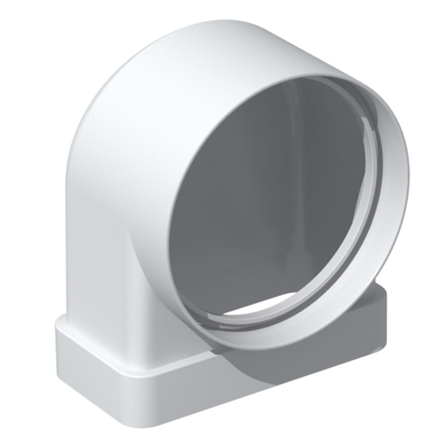 Coude mixte rectangulaire pvc S&P, Diam.100/100 mm Cdm 100 | Leroy Merlin
