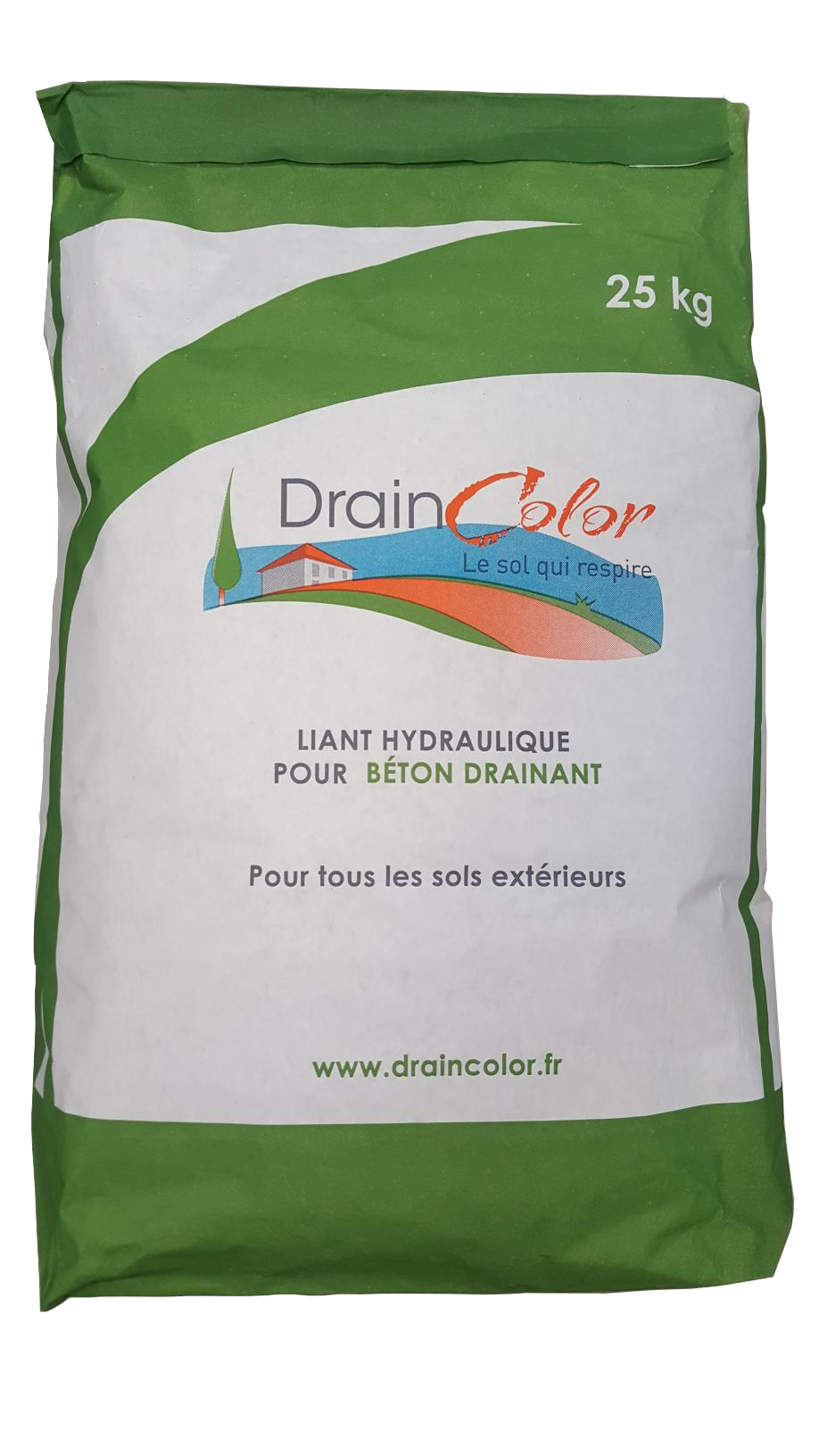 Liant hydraulique pour béton drainant DRAINCOLOR, 25 kg | Leroy Merlin