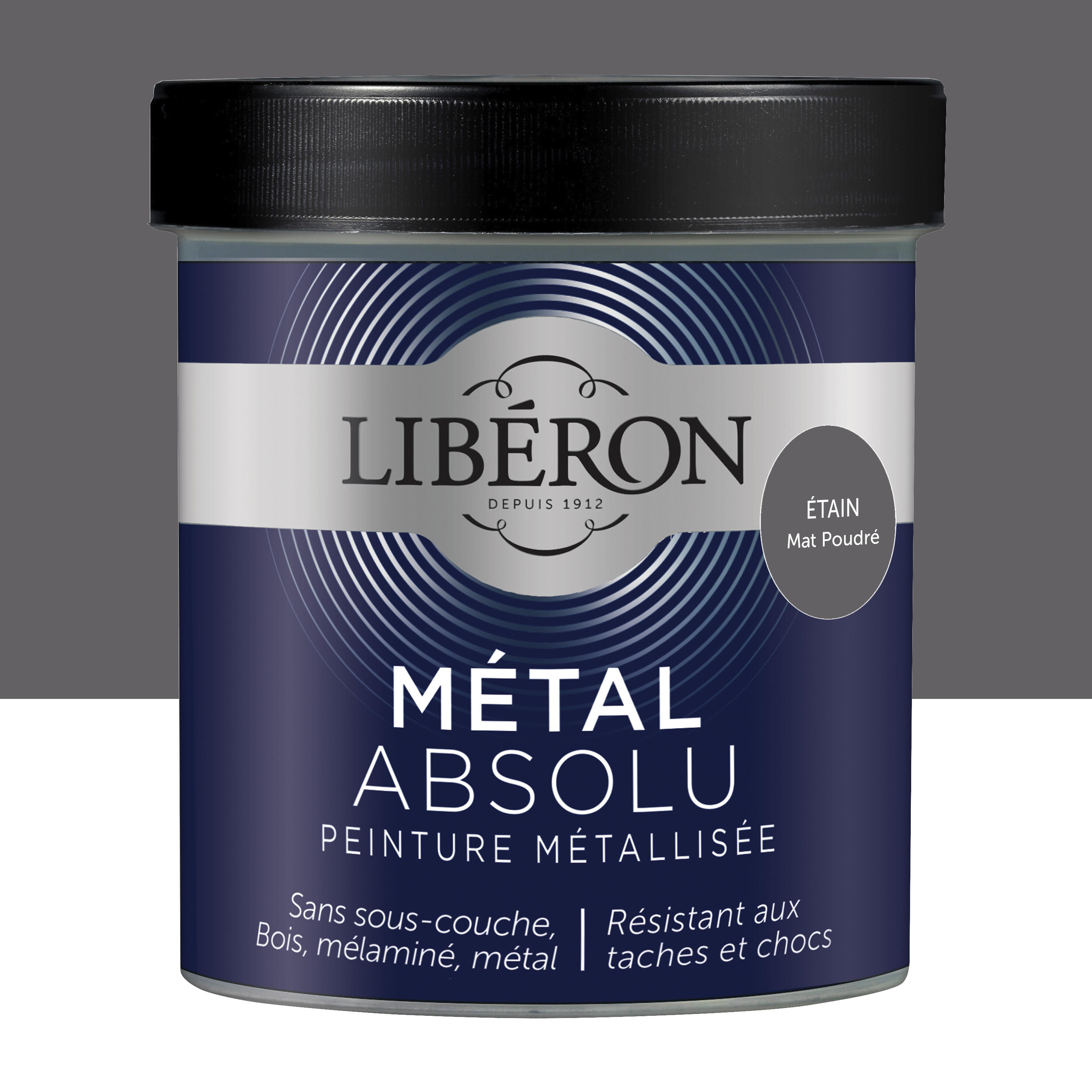 Peinture meuble et boiserie Métal absolu LIBÉRON étain mat 0.5L | Leroy ...
