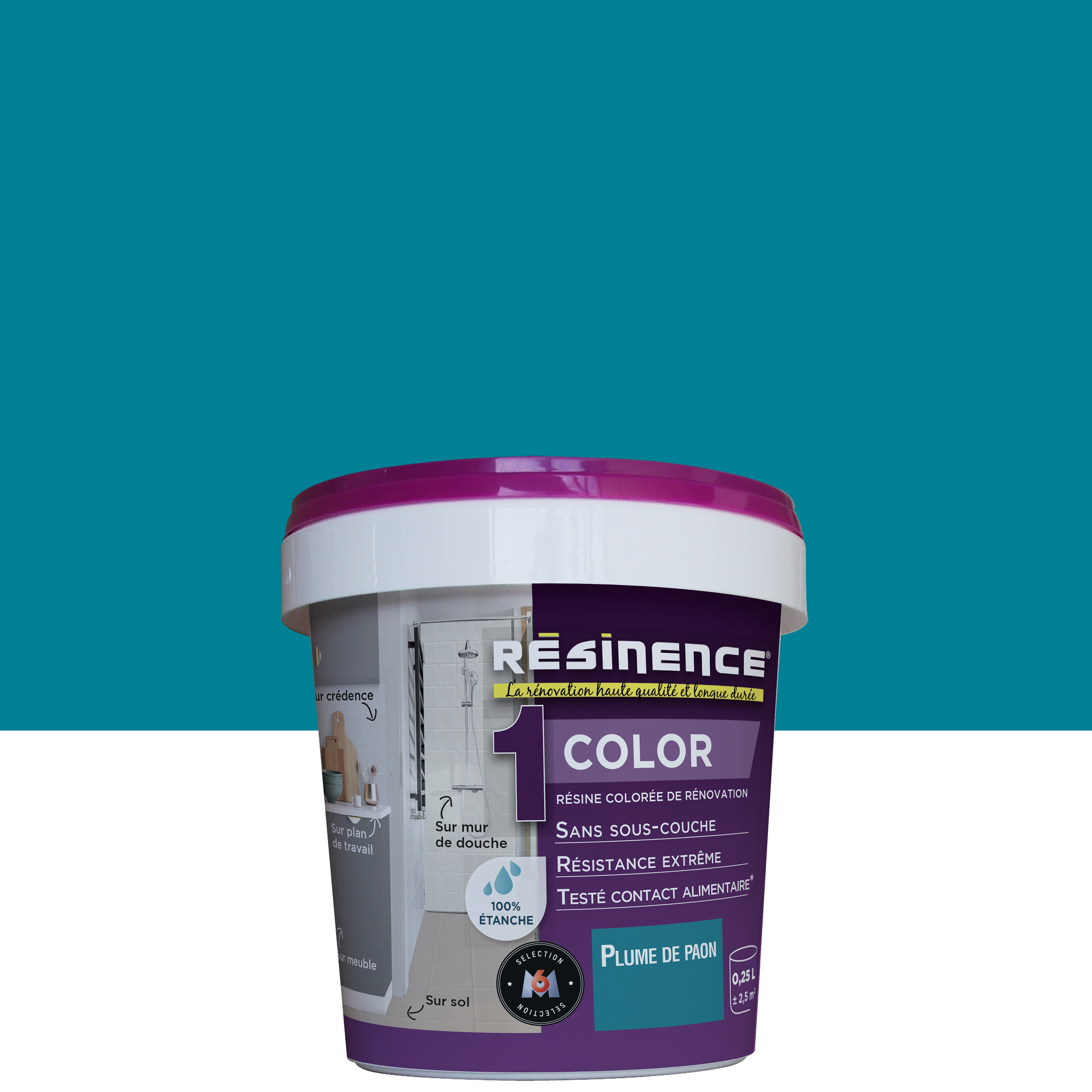 Résine colorée Color RESINENCE, Plume de paon, 0.25 l | Leroy Merlin