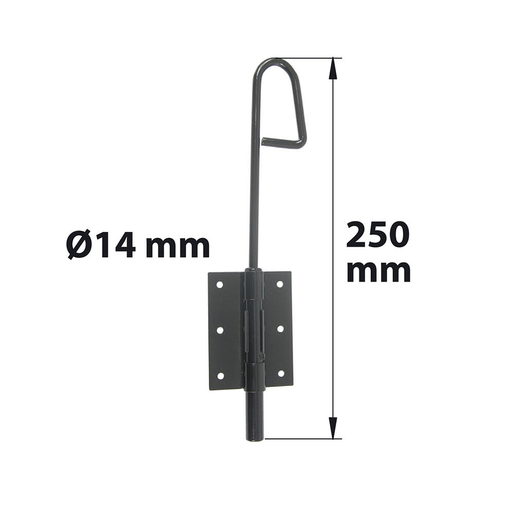 Verrou baïonnette Diam. 12 mm L.250 mm en acier noir AFBAT | Leroy Merlin