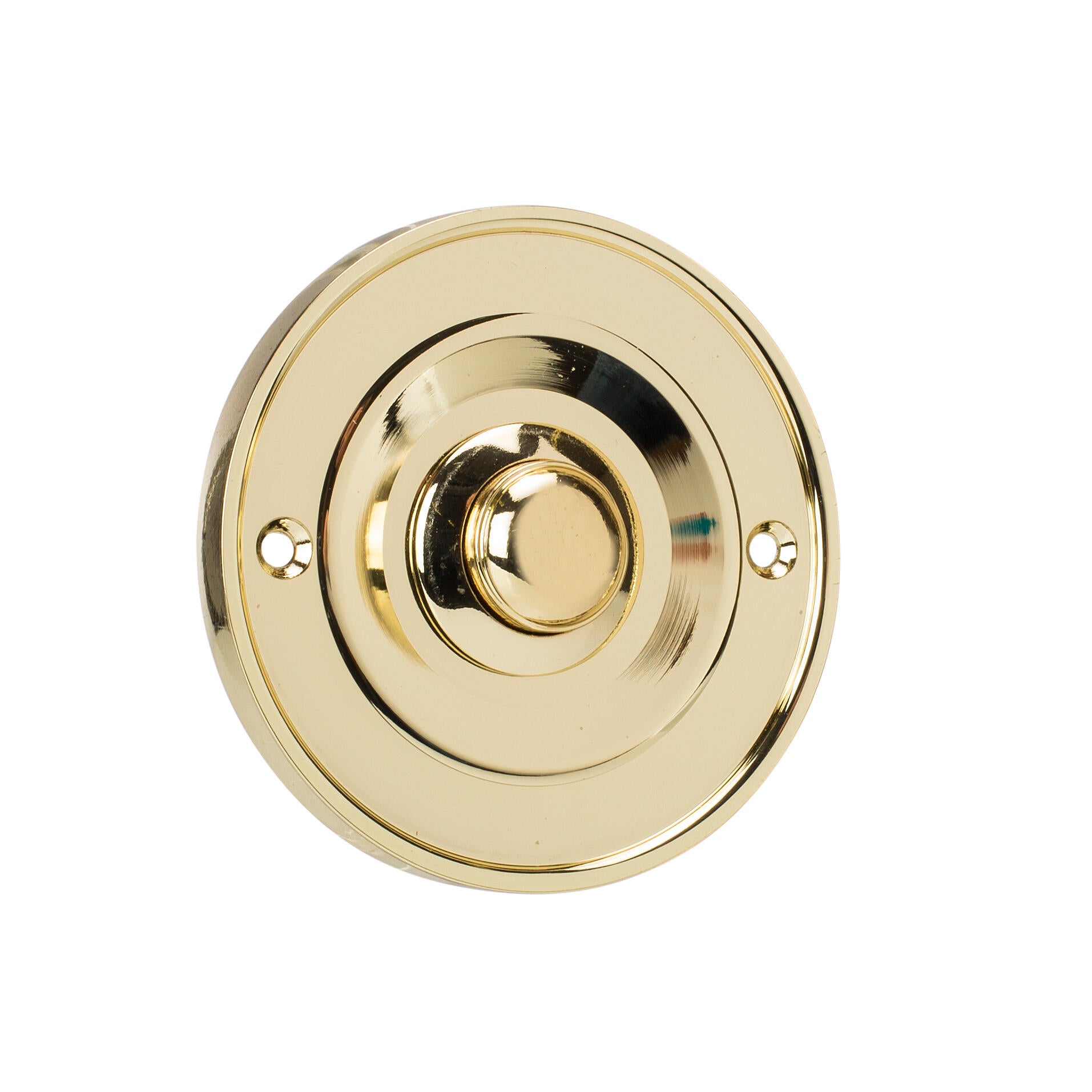 Bouton de sonnette filaire BYRON, blanc et or | Leroy Merlin