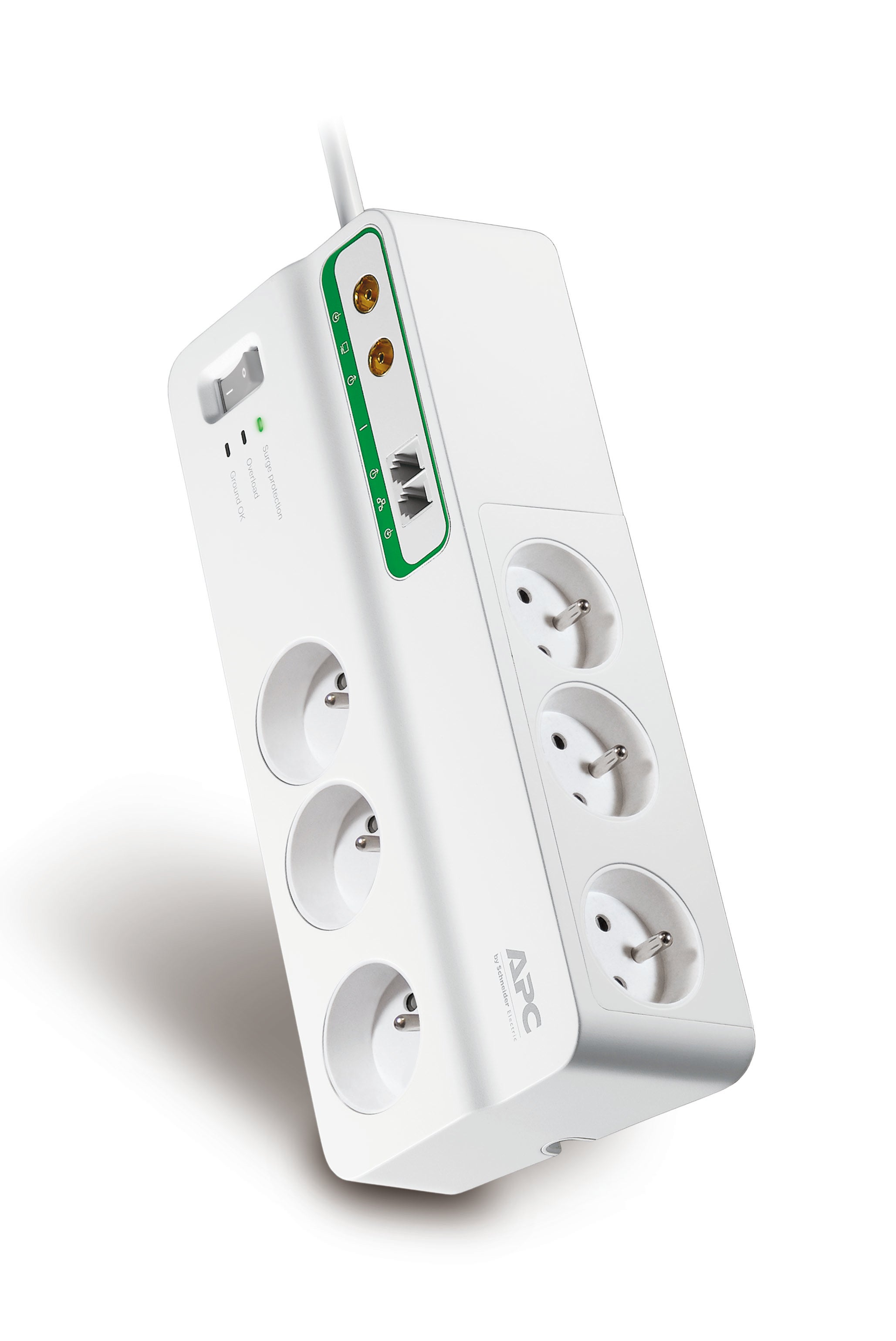 Multiprise parafoudre 6 prises + protection téléphone & vidéo SCHNEIDER ...