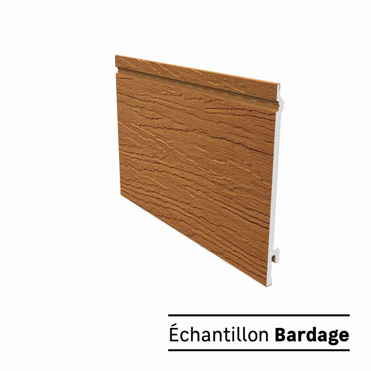 Echantillon clin pour bardage en panneau pvc bois, Faza wood chêne douglas | Leroy Merlin