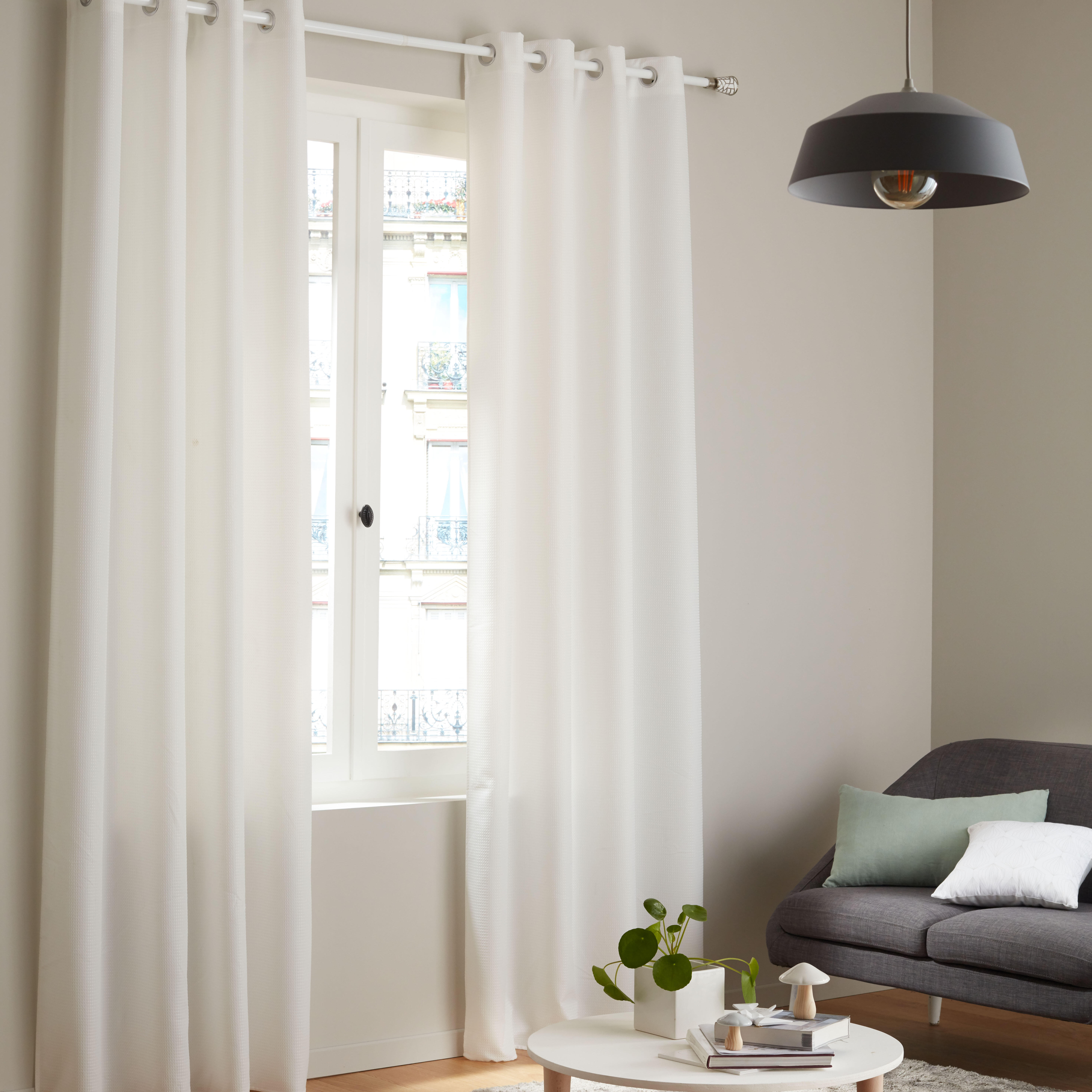 Rideau tamisant, Juliet blanc l.140 x H.260 cm | Leroy Merlin