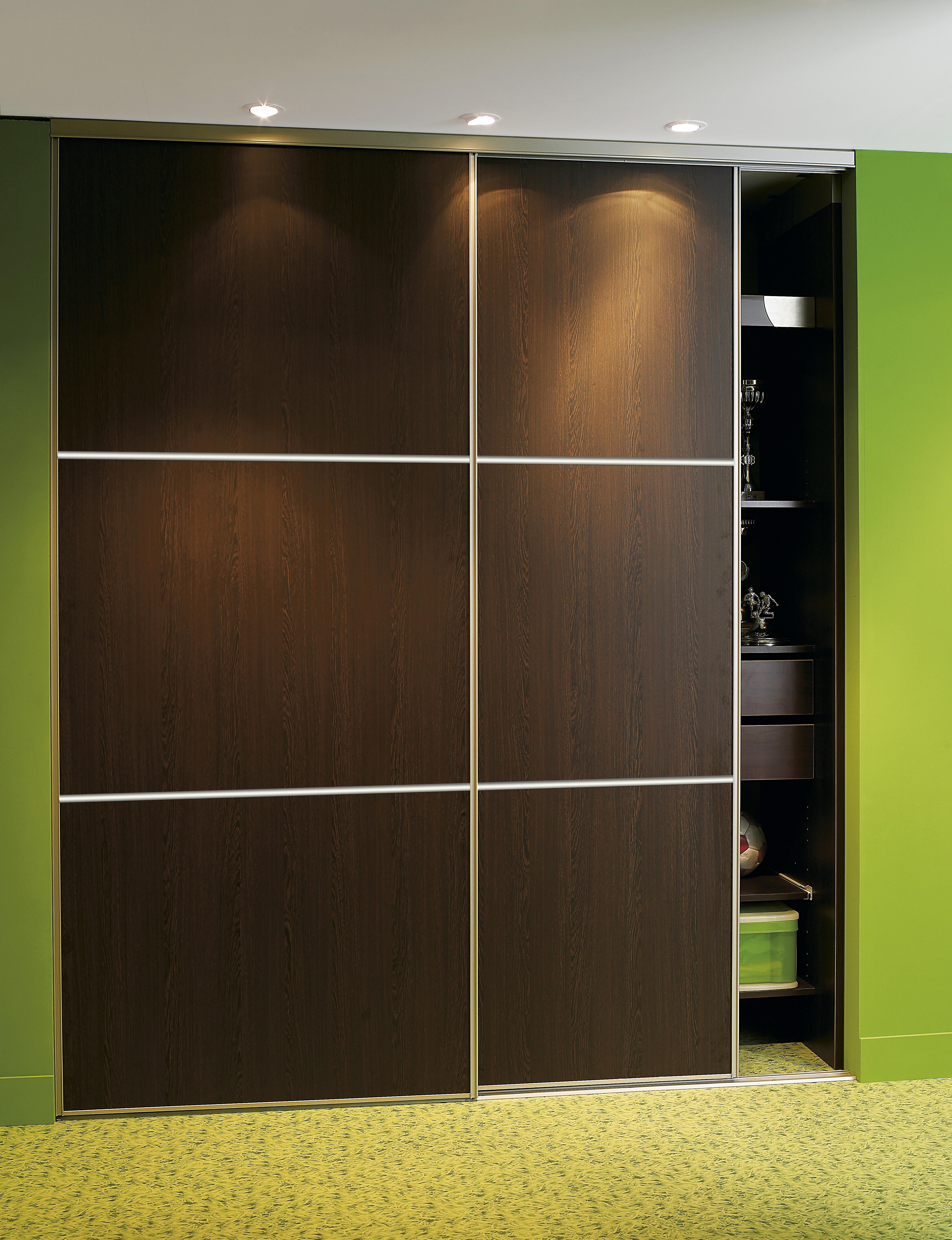 Pack 2 vantaux coloris wengé, 250x210 cm | Leroy Merlin