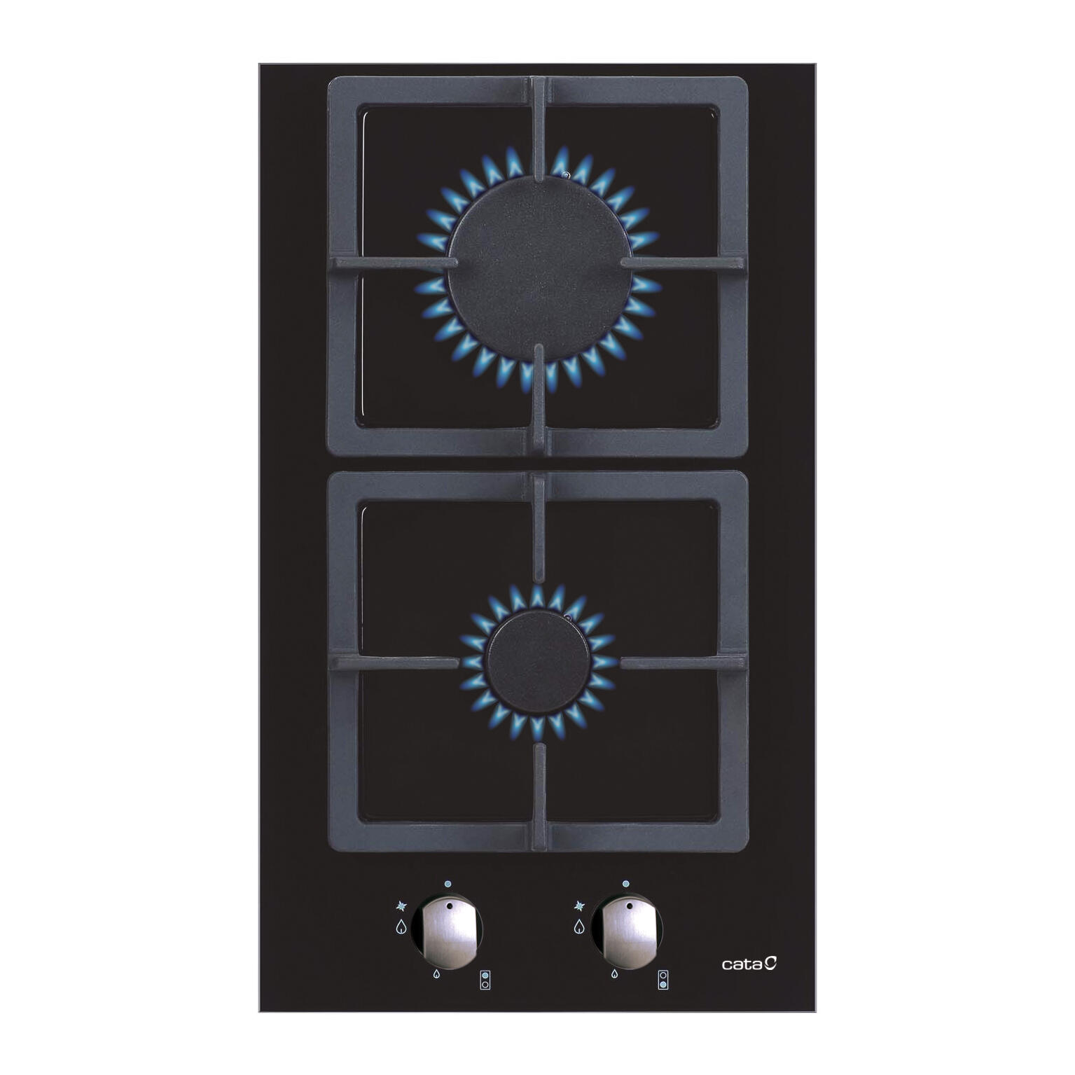 Plaque gaz 2 foyers, CATA SCI 3002 BK Noir | Leroy Merlin
