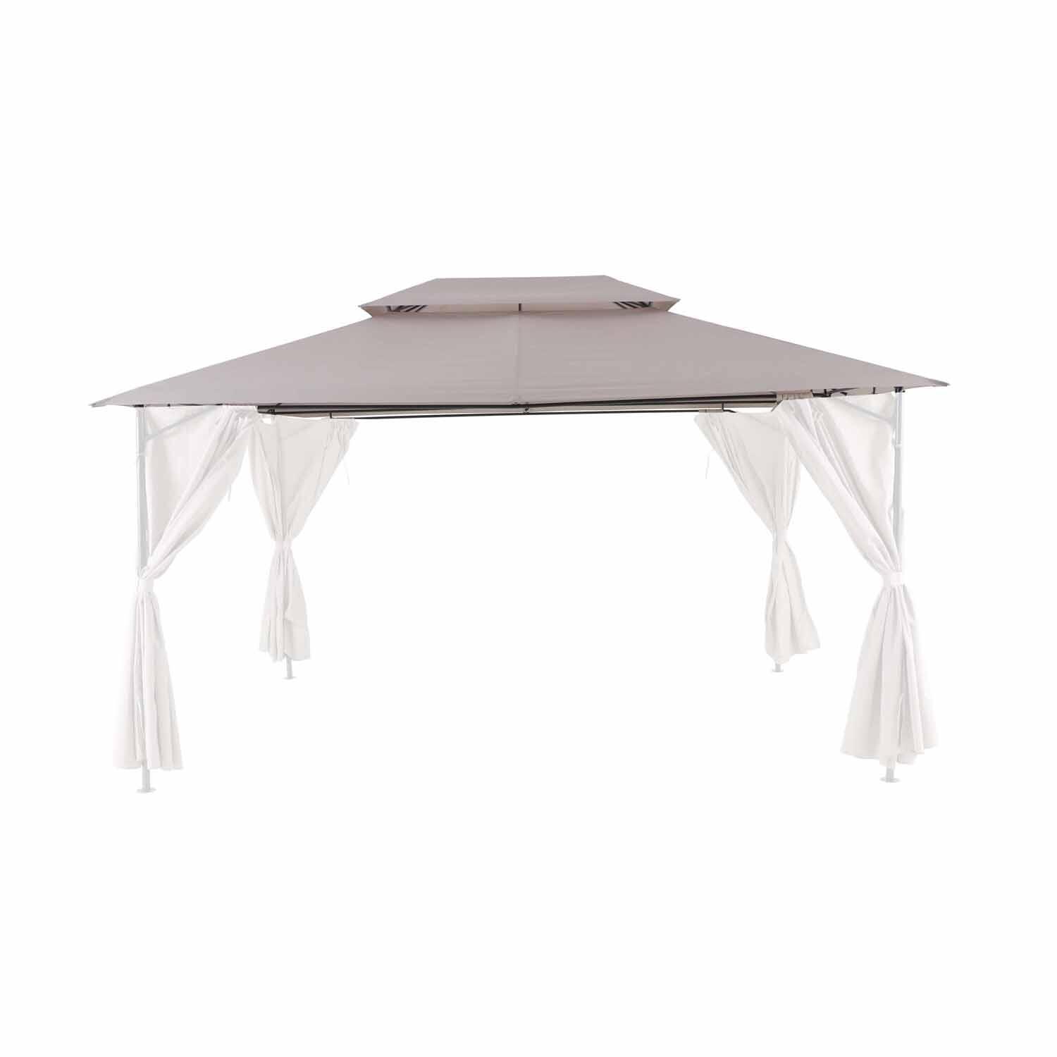 Toile de toit gazebo polyester marron Oxis l.302 x L.402 cm | Leroy Merlin