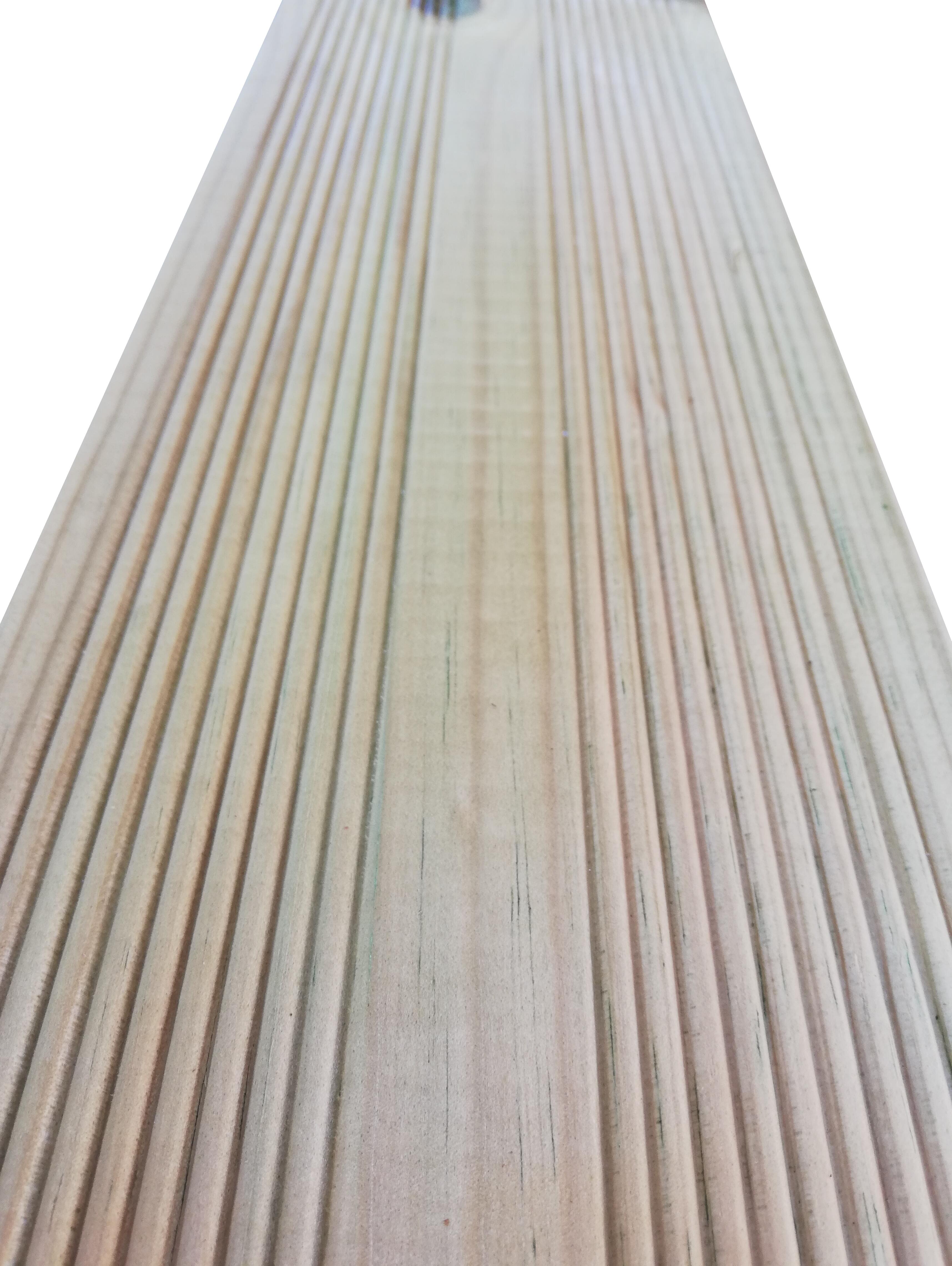 Lame terrasse bois en pin vert KUHMO, L.240 x l.12 cm x Ep.21 mm ...