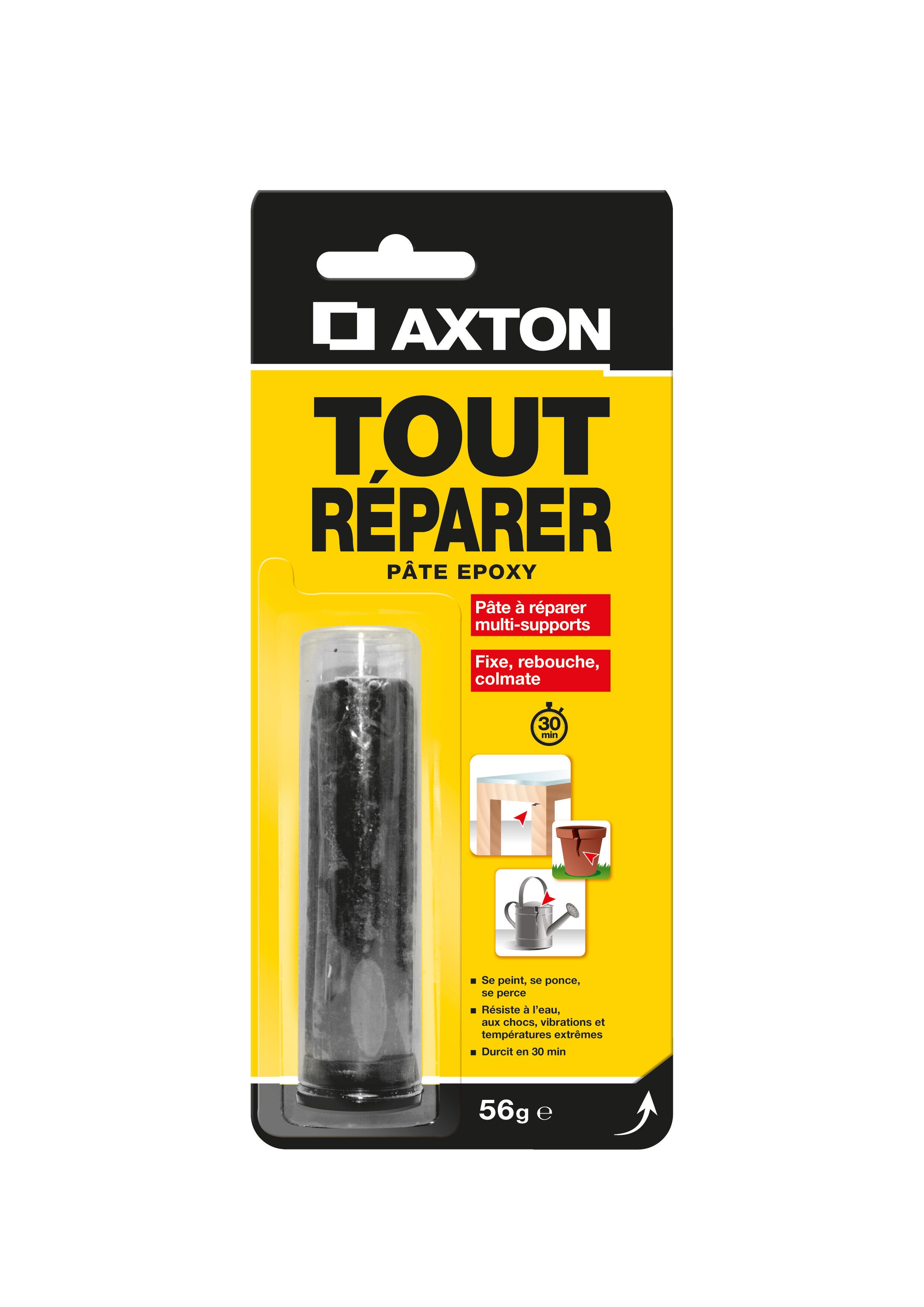 Pâte à réparer Tout réparer AXTON, 56 g | Leroy Merlin