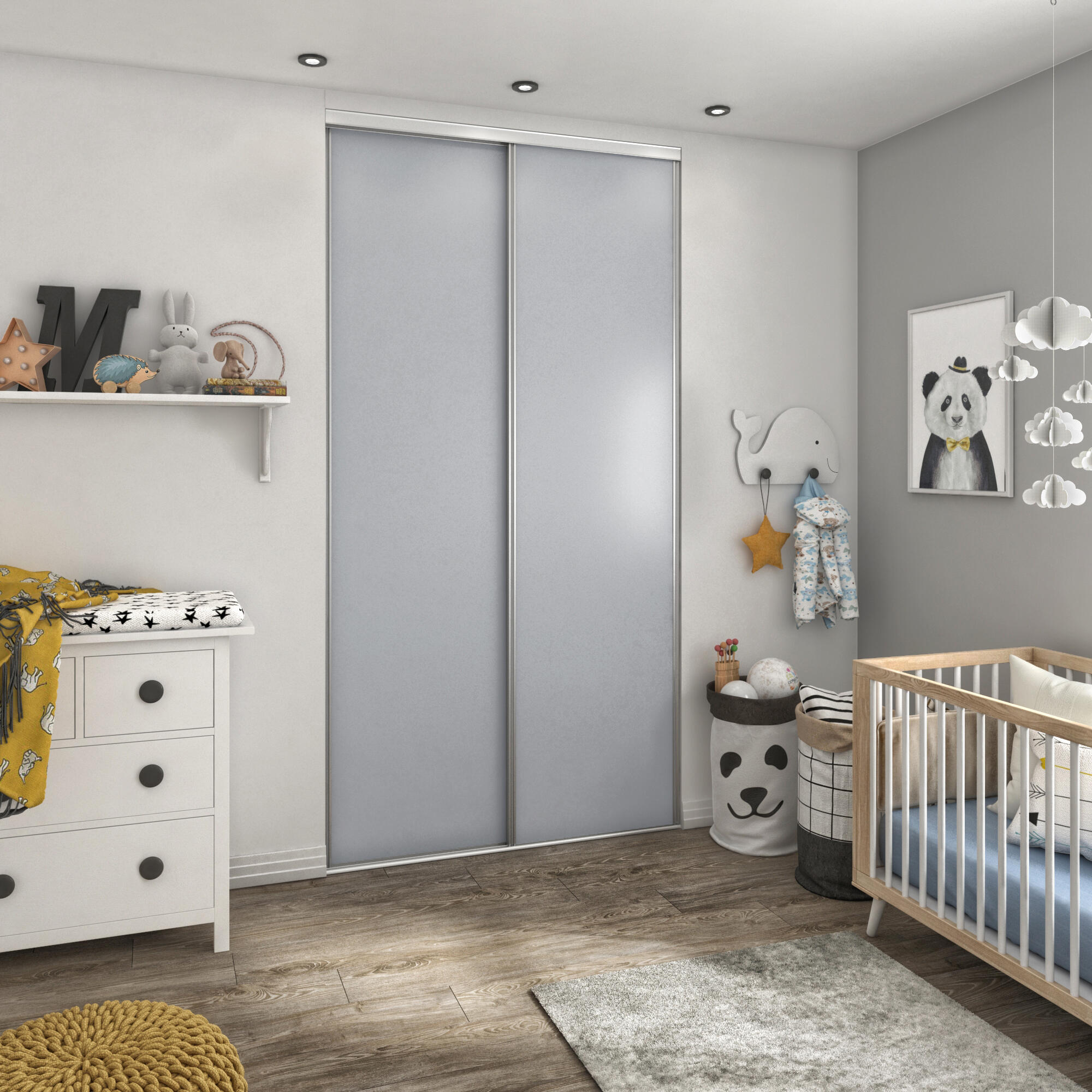 Ensemble de portes de placard Granit, 2 portes, l130xH250cm | Leroy Merlin
