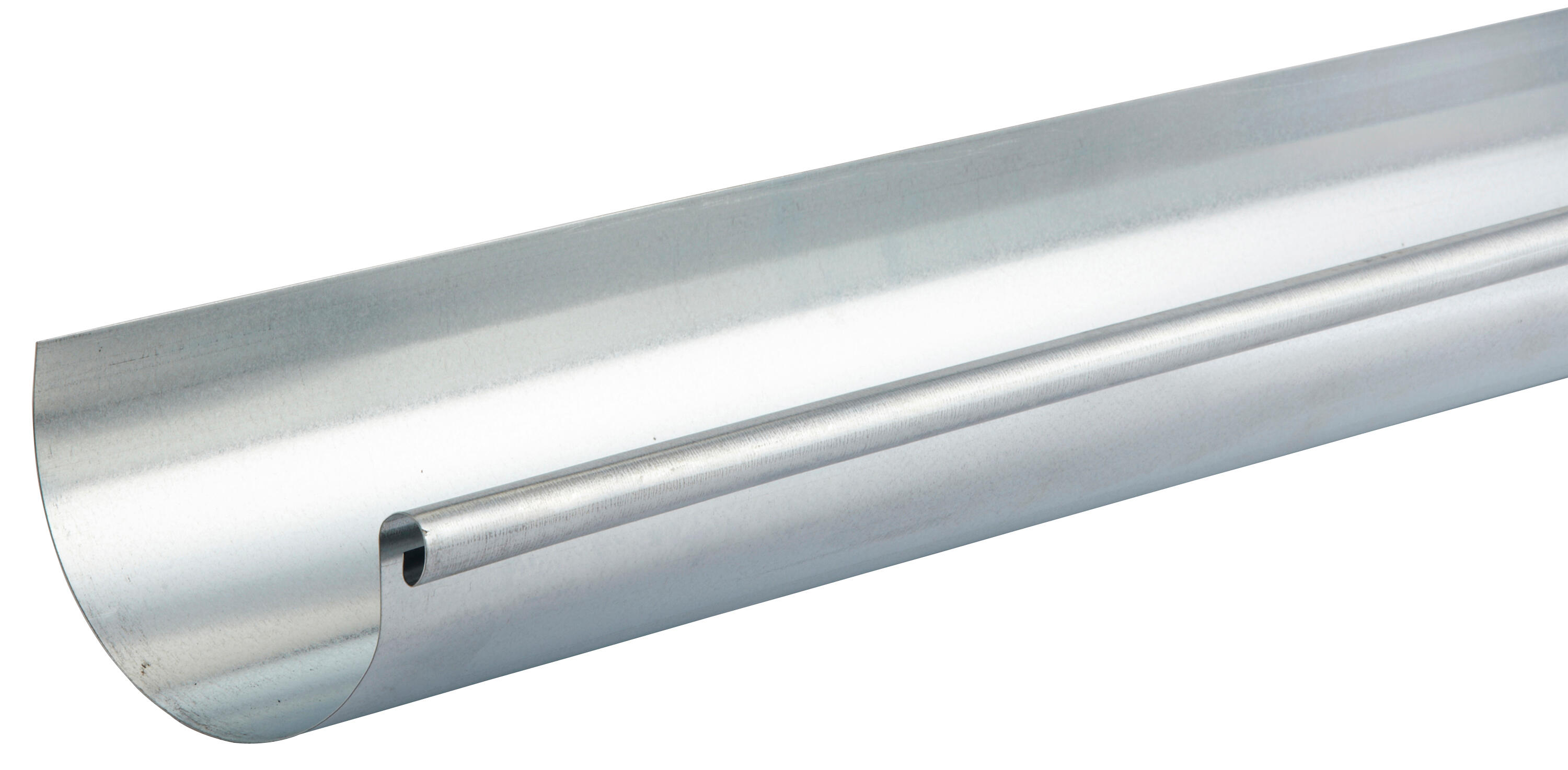 Gouttière demi-ronde acier galvanisé LMC VIRANO dév.25 cm grise L.2 m ...