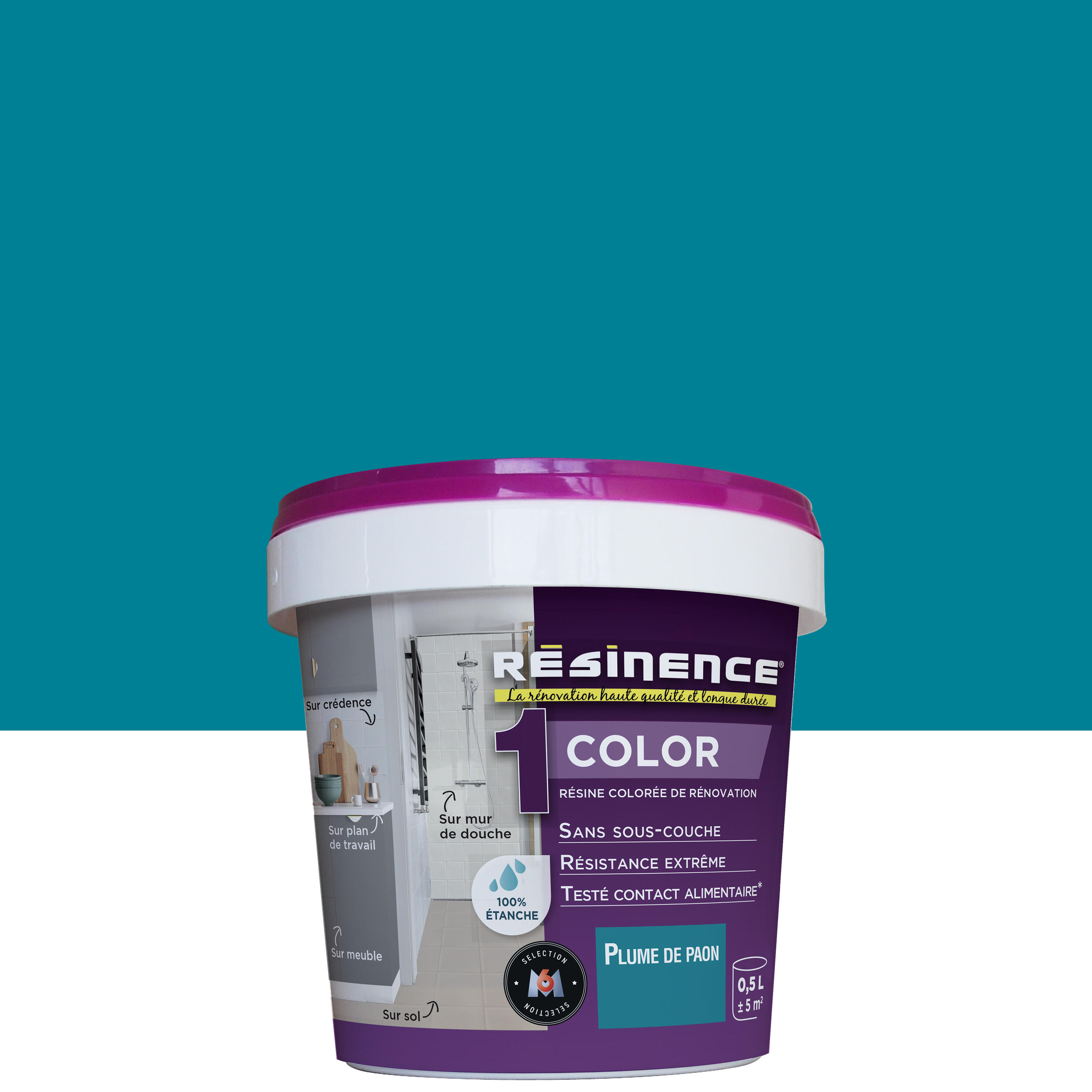 Résine colorée Color RESINENCE, Plume de paon, 0.5 l | Leroy Merlin