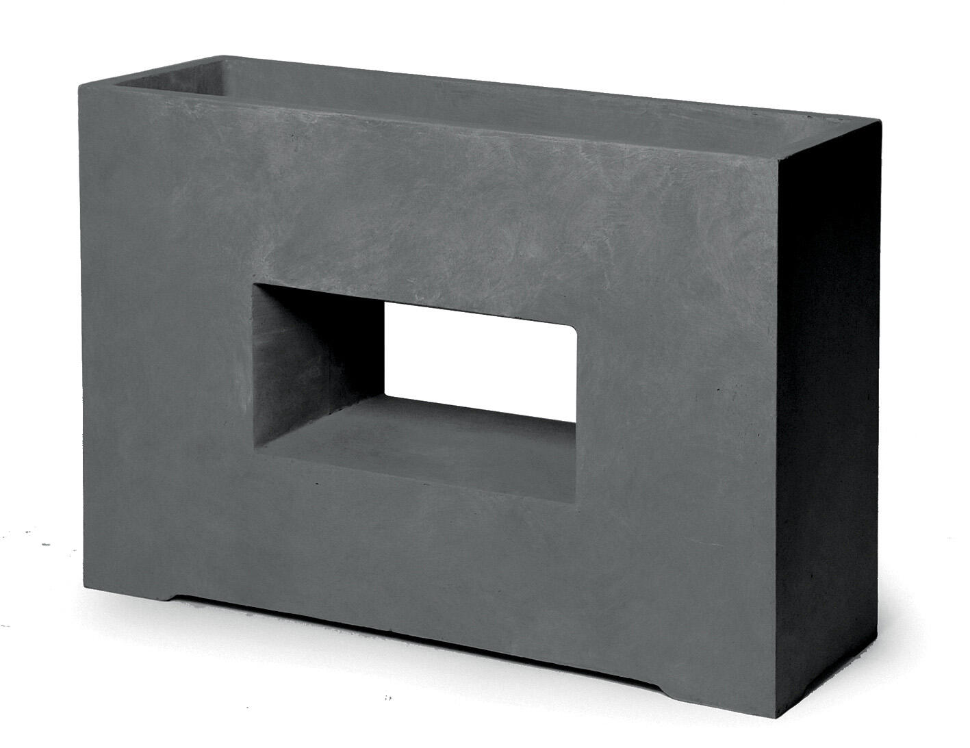 Bac fibre Clayfibre partition window lead L.75 x l.27 x H.53 cm gris ...