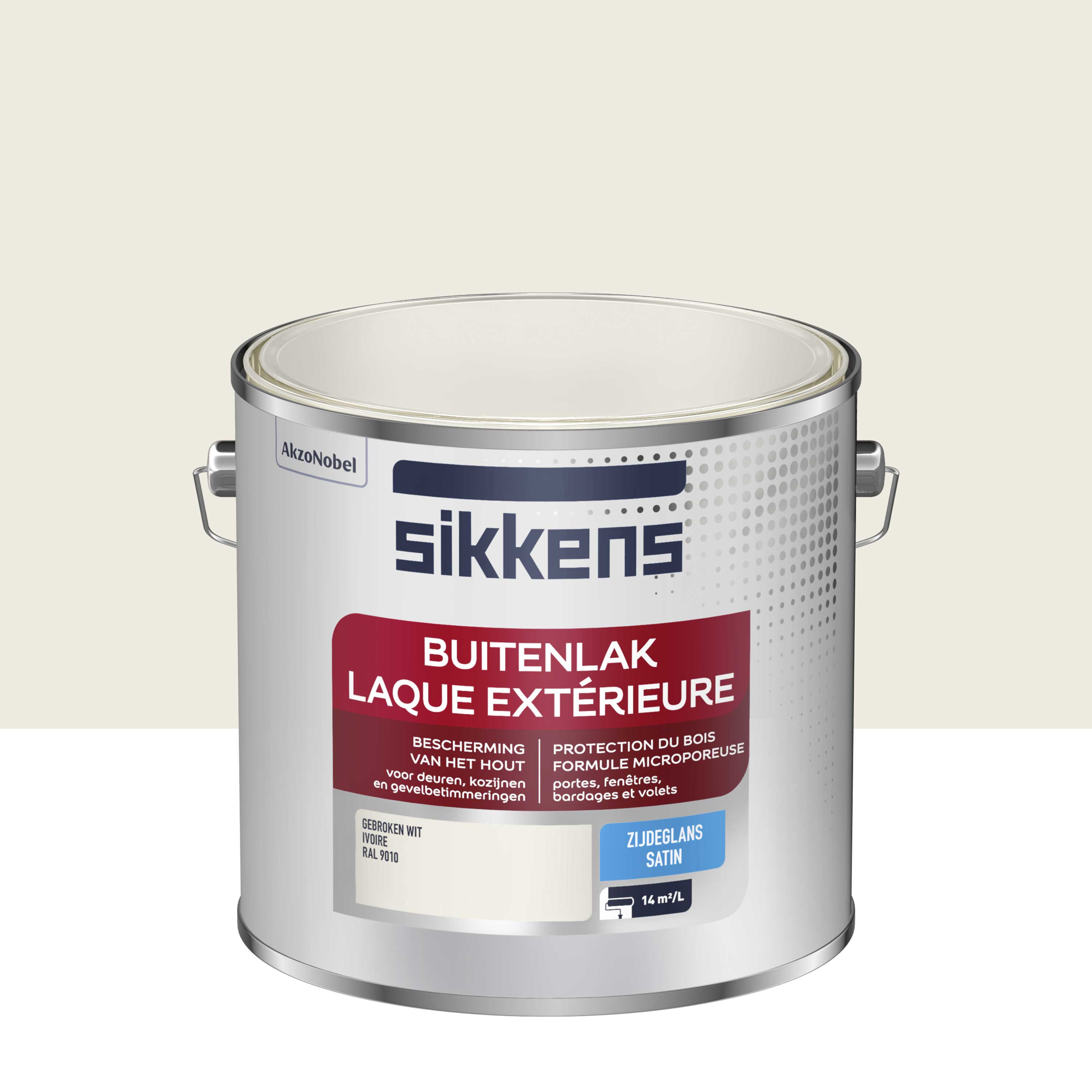 Peinture extérieure bois Laque extérieure SIKKENS ivoire satiné 2.5l | Leroy Merlin