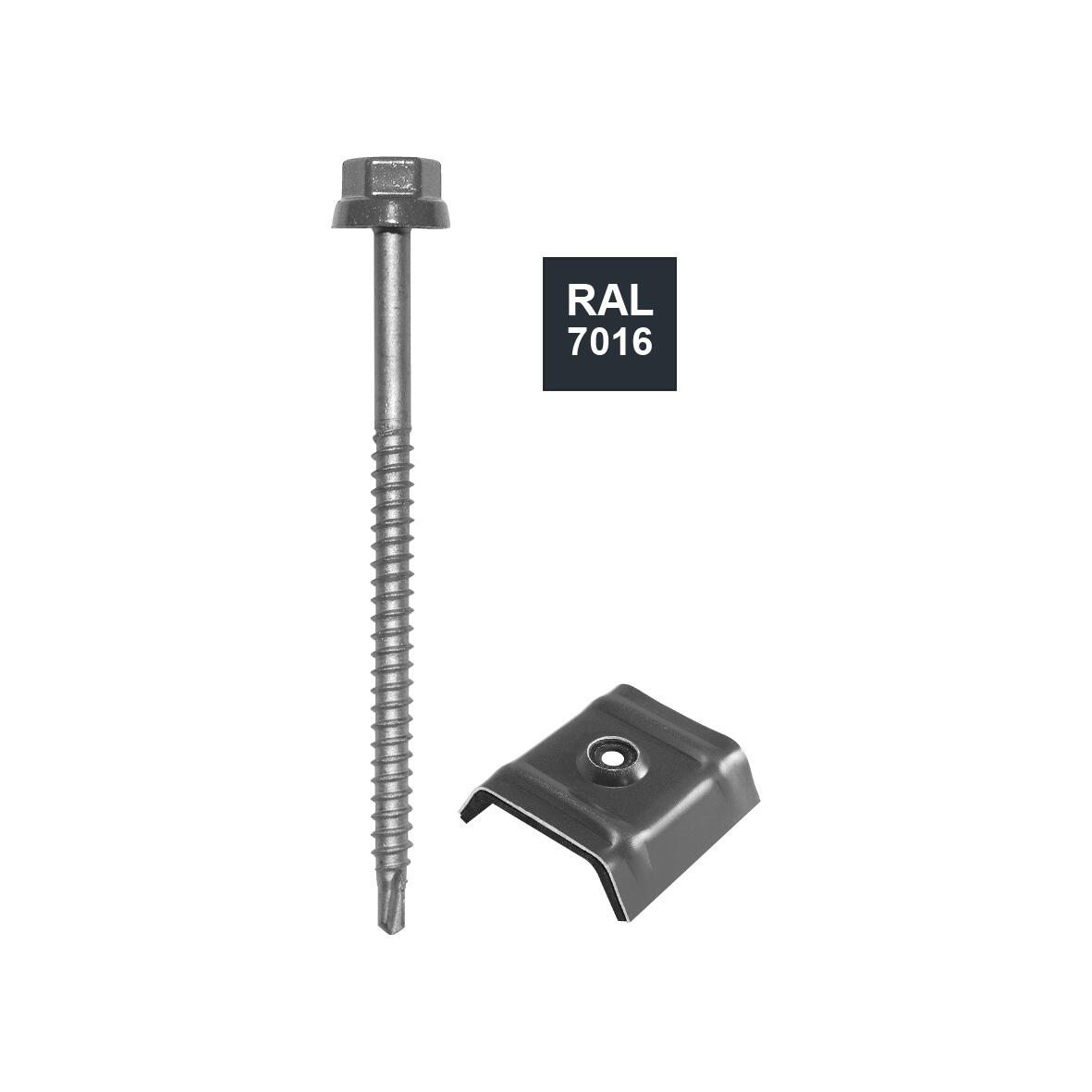 Kit de 25 fixations, L.40 mm gris ral 7016 BOL-FIXATIONS | Leroy Merlin