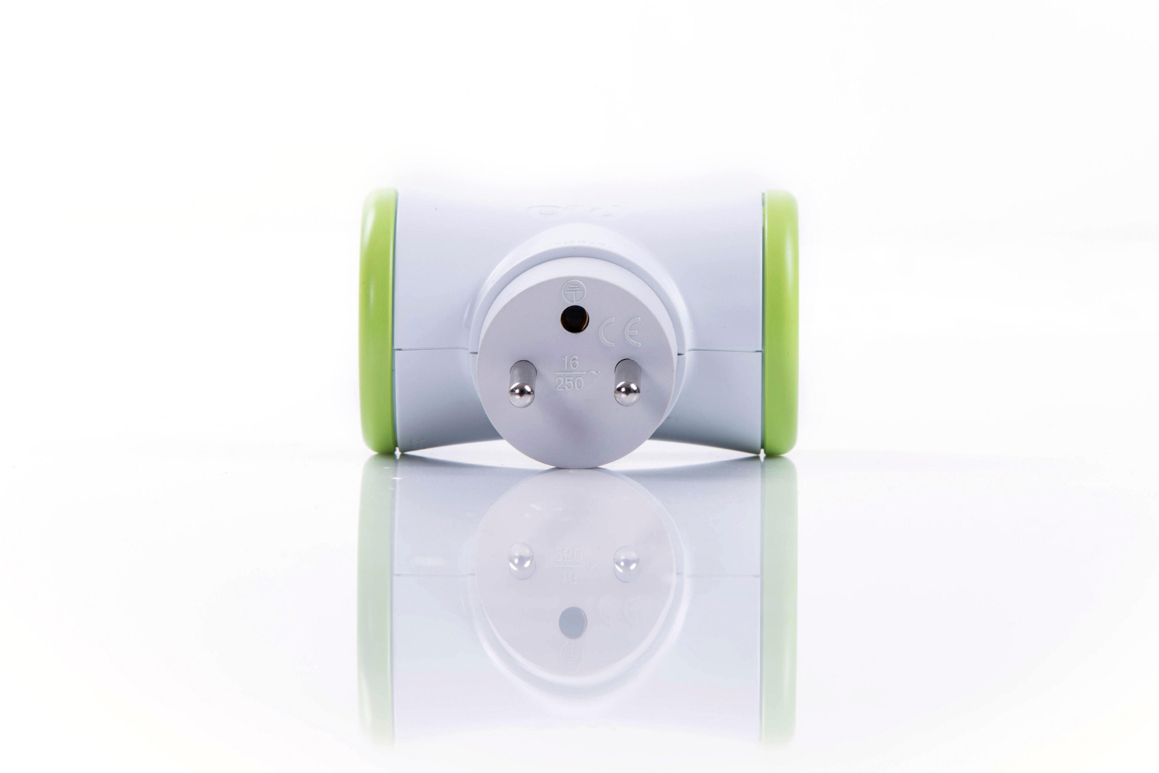 Biplite sans câble avec prise rotative, 2 prises vert WATT&CO | Leroy ...