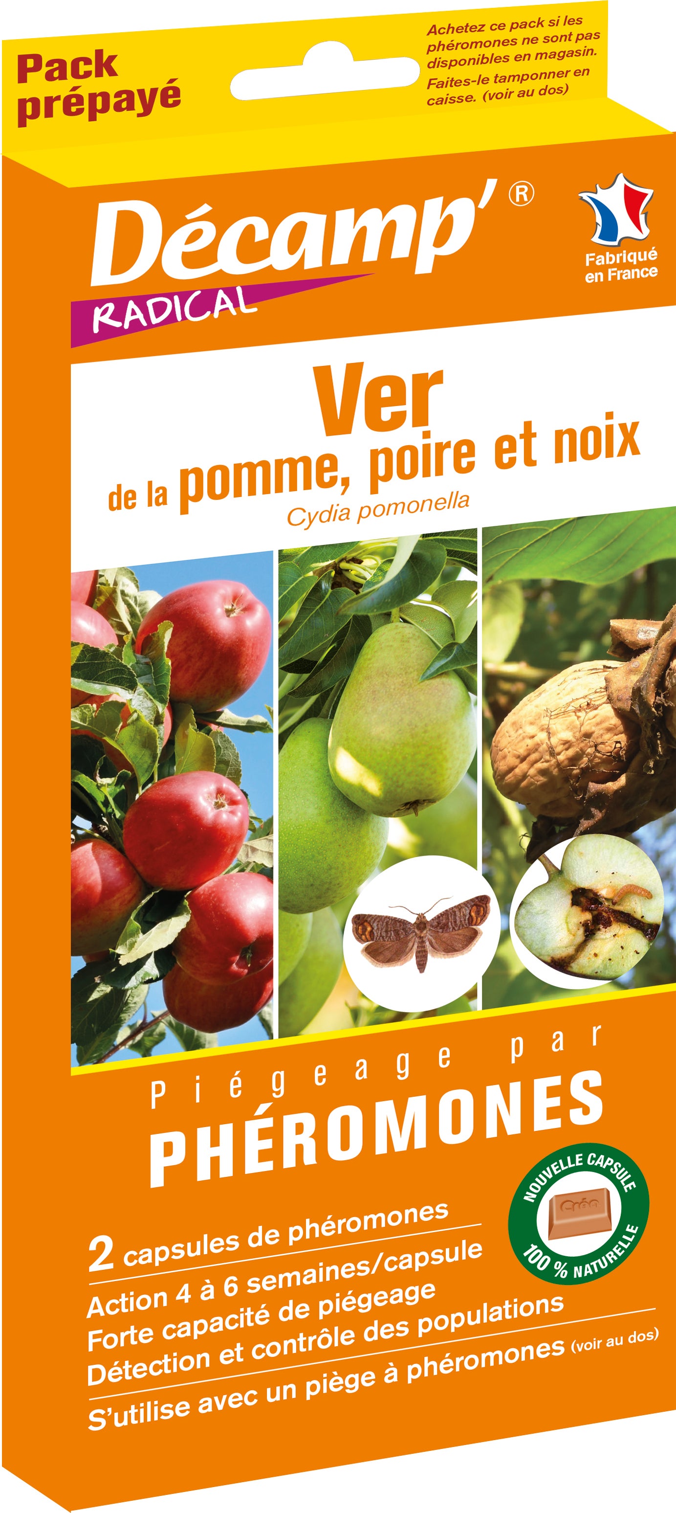 Traitement phéromones pour lutter contre le ver de la pomme, poire et ...