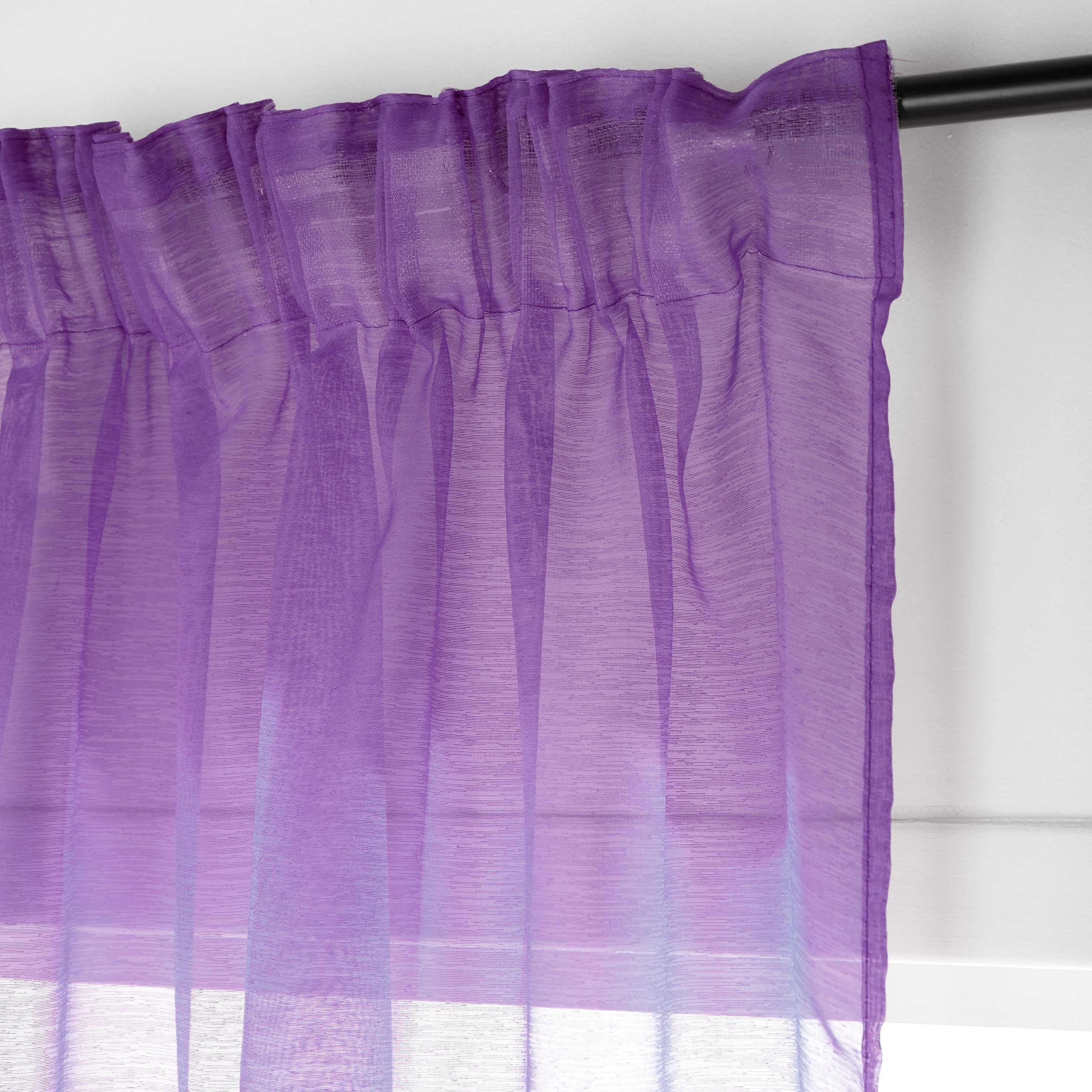 Voilage transparent, Dolly violet l.140 x H.250 cm | Leroy Merlin