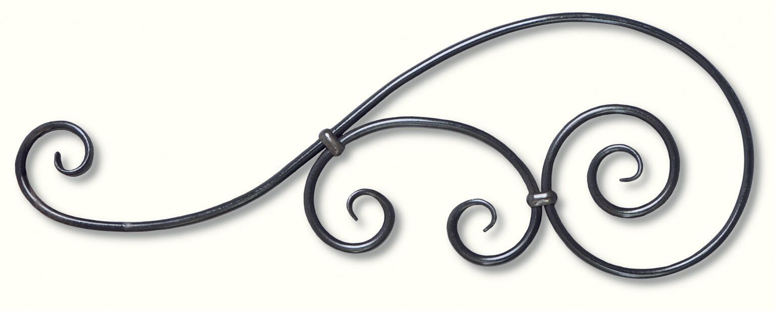 Décor de volute à souder fer forgé, 72 x 26 cm | Leroy Merlin