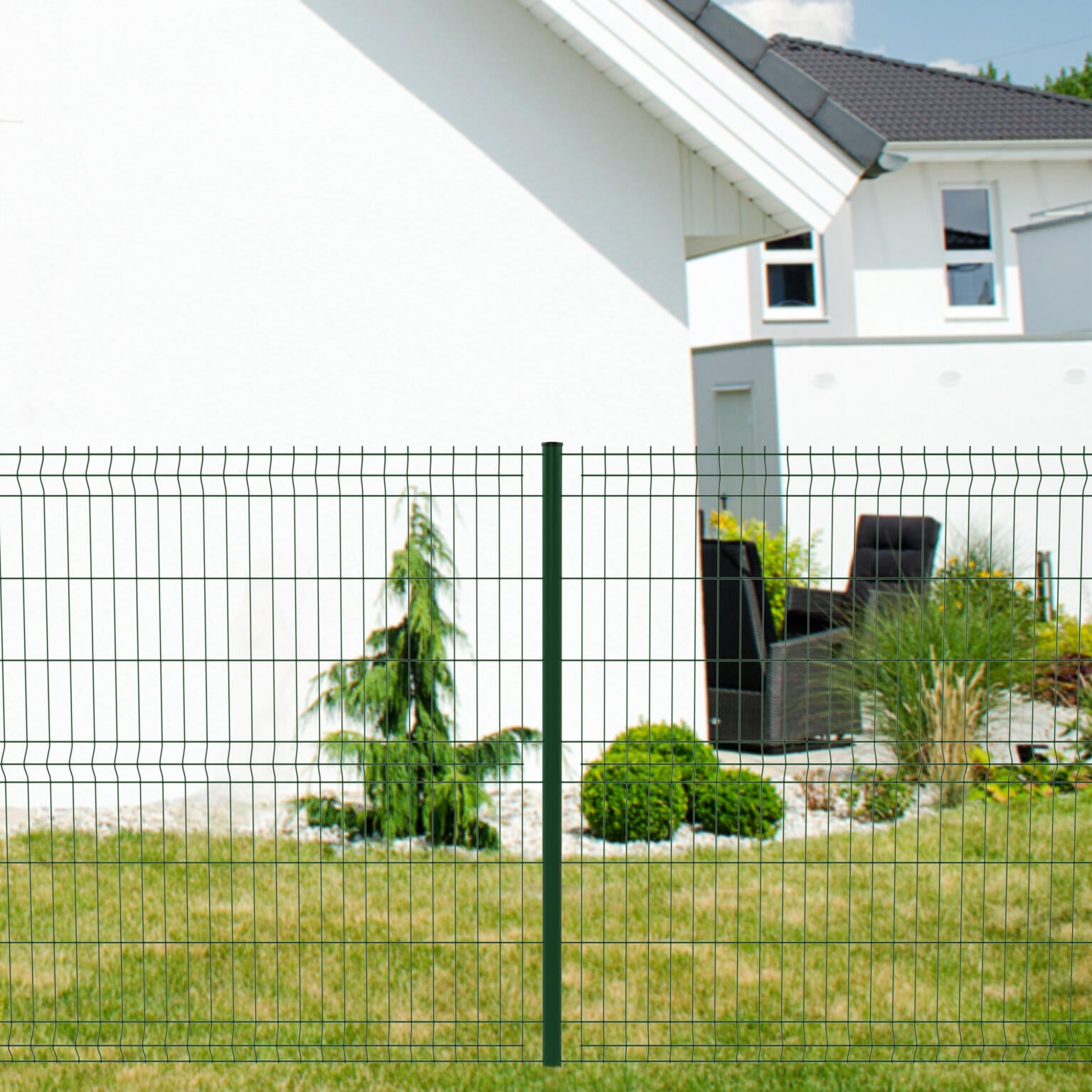 Kit grillage rigide 60 m, Naterial vert, H.1.5 m | Leroy Merlin