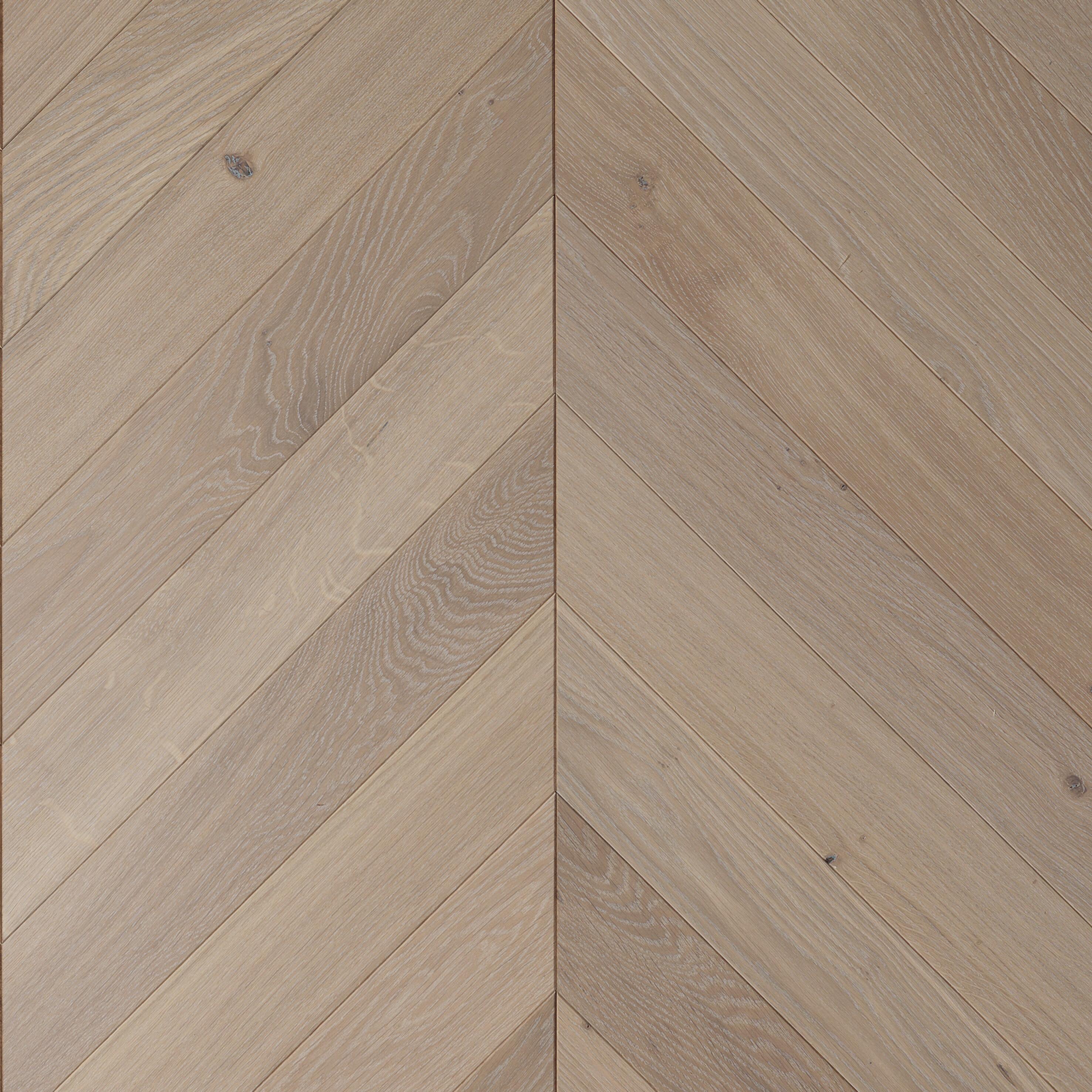 Parquet contrecollé chêne cérusé huilé S point de hongrie BROCELIANDE l ...