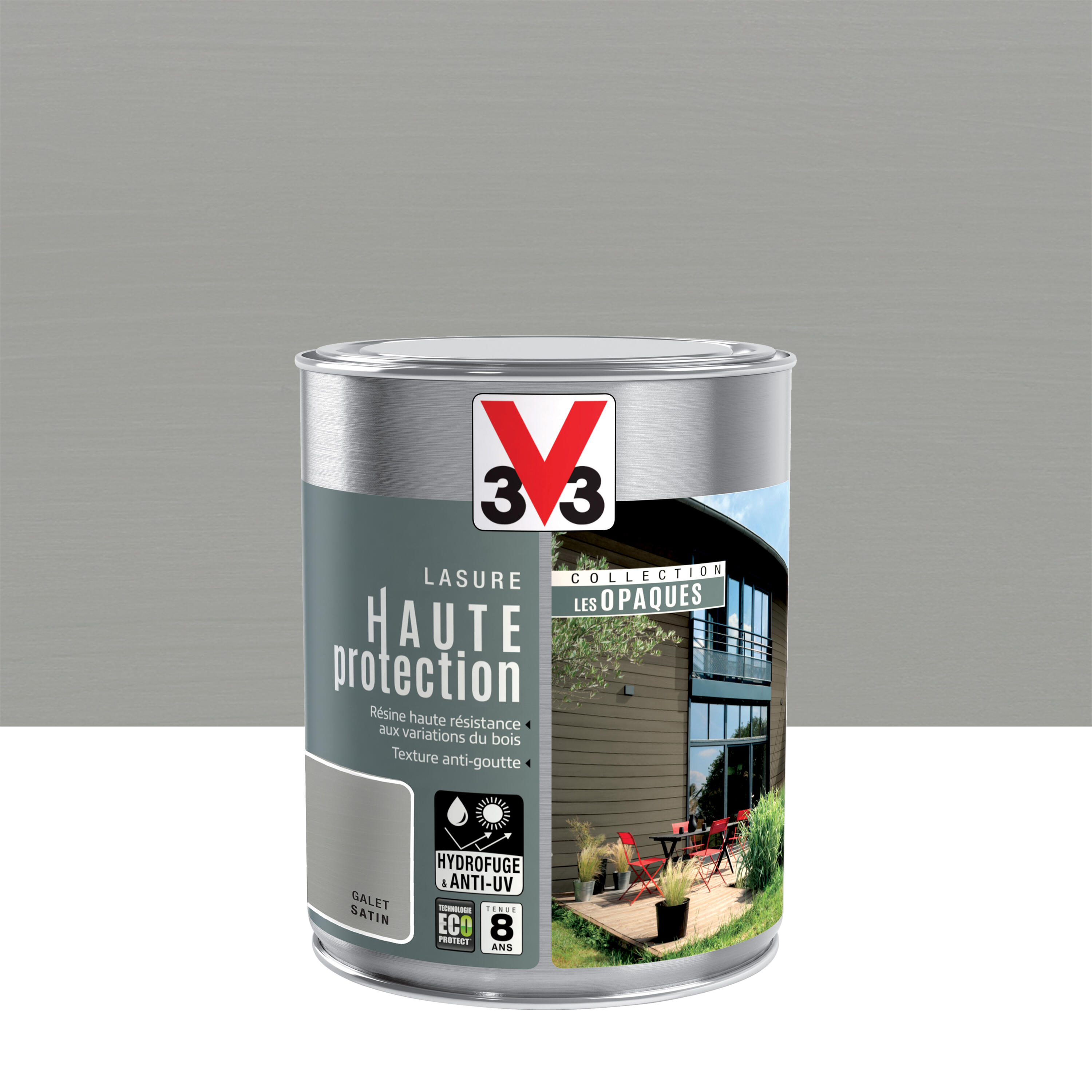 Lasure V33 Hp les opaques 8 ans galet satiné 1 l | Leroy Merlin