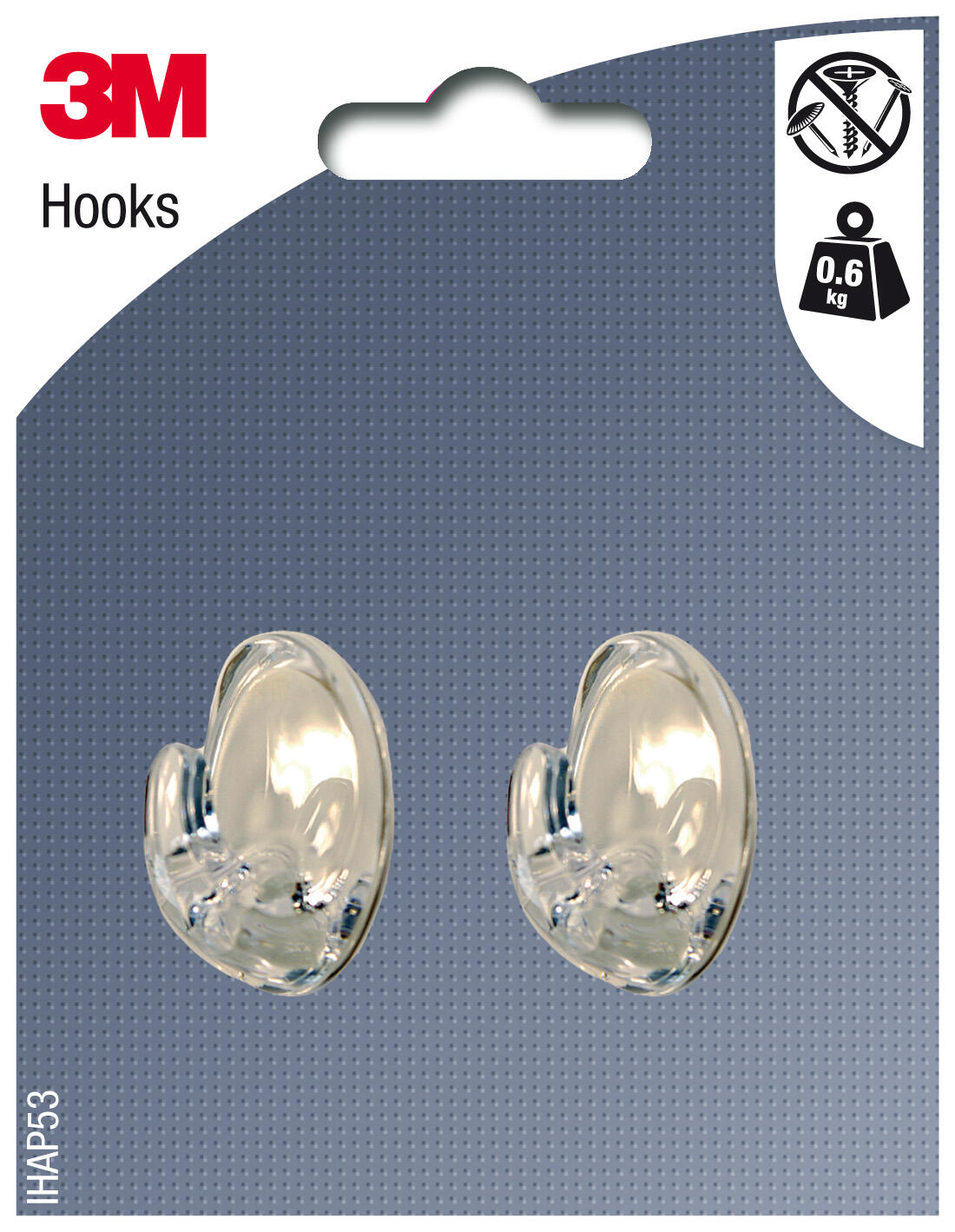 Lot de 2 crochets adhésifs 1 tête crochet standard 3M | Leroy Merlin