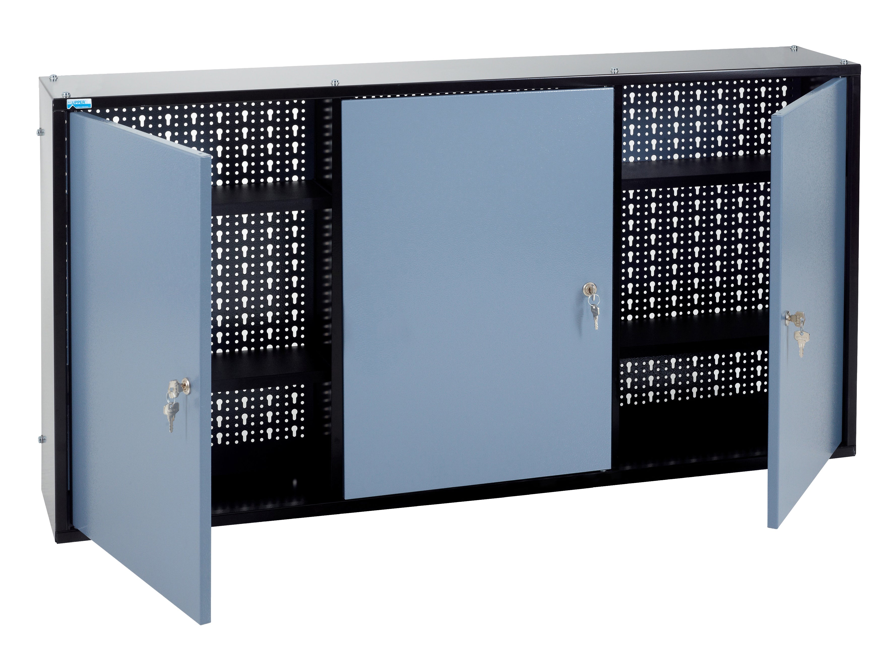 Armoire suspendue acier 4 étagères KUPPER, l.120 x H.60 x P.20 cm ...