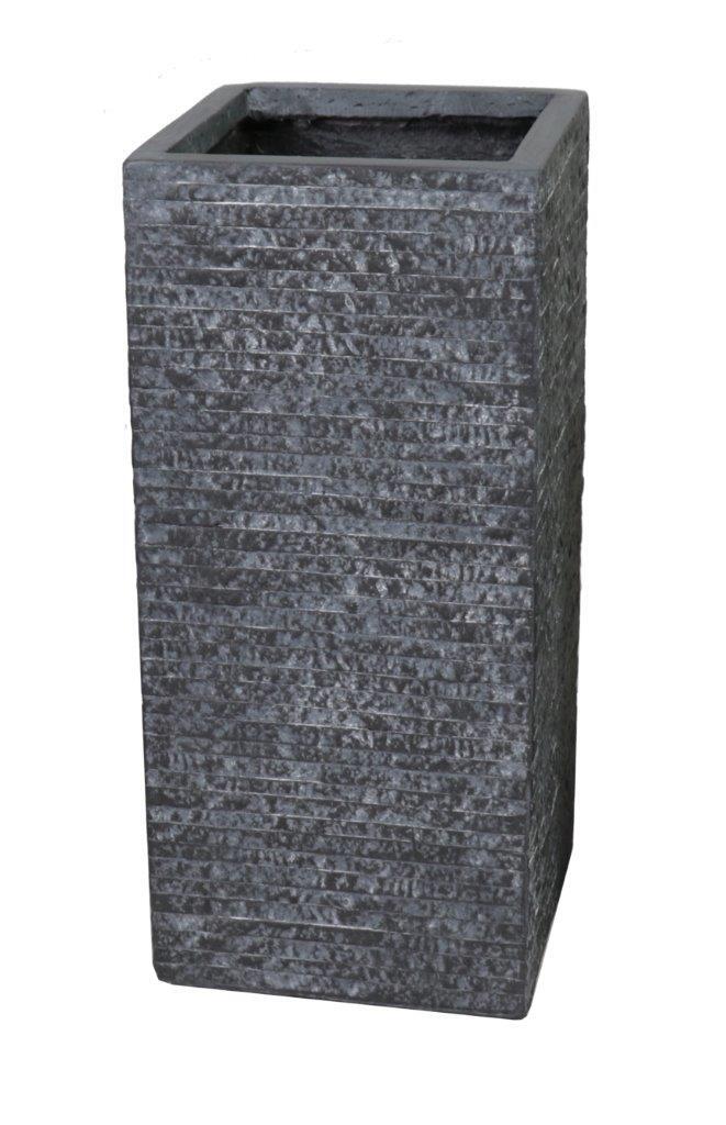 Pot fibre pot L.41 x l.41 x H.80 cm gris foncé | Leroy Merlin