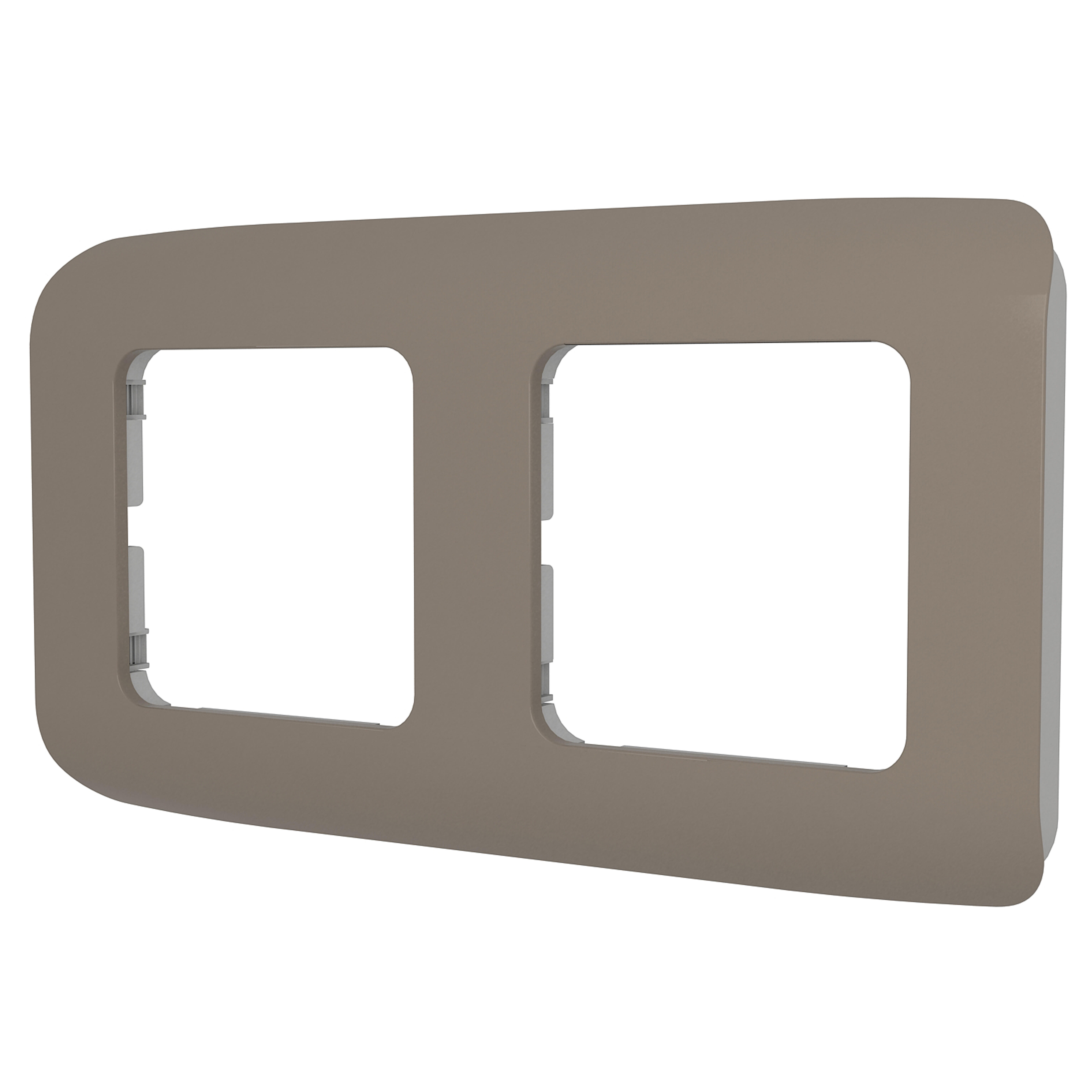 Plaque double Cosy, LEXMAN, brun taupe n°3 | Leroy Merlin