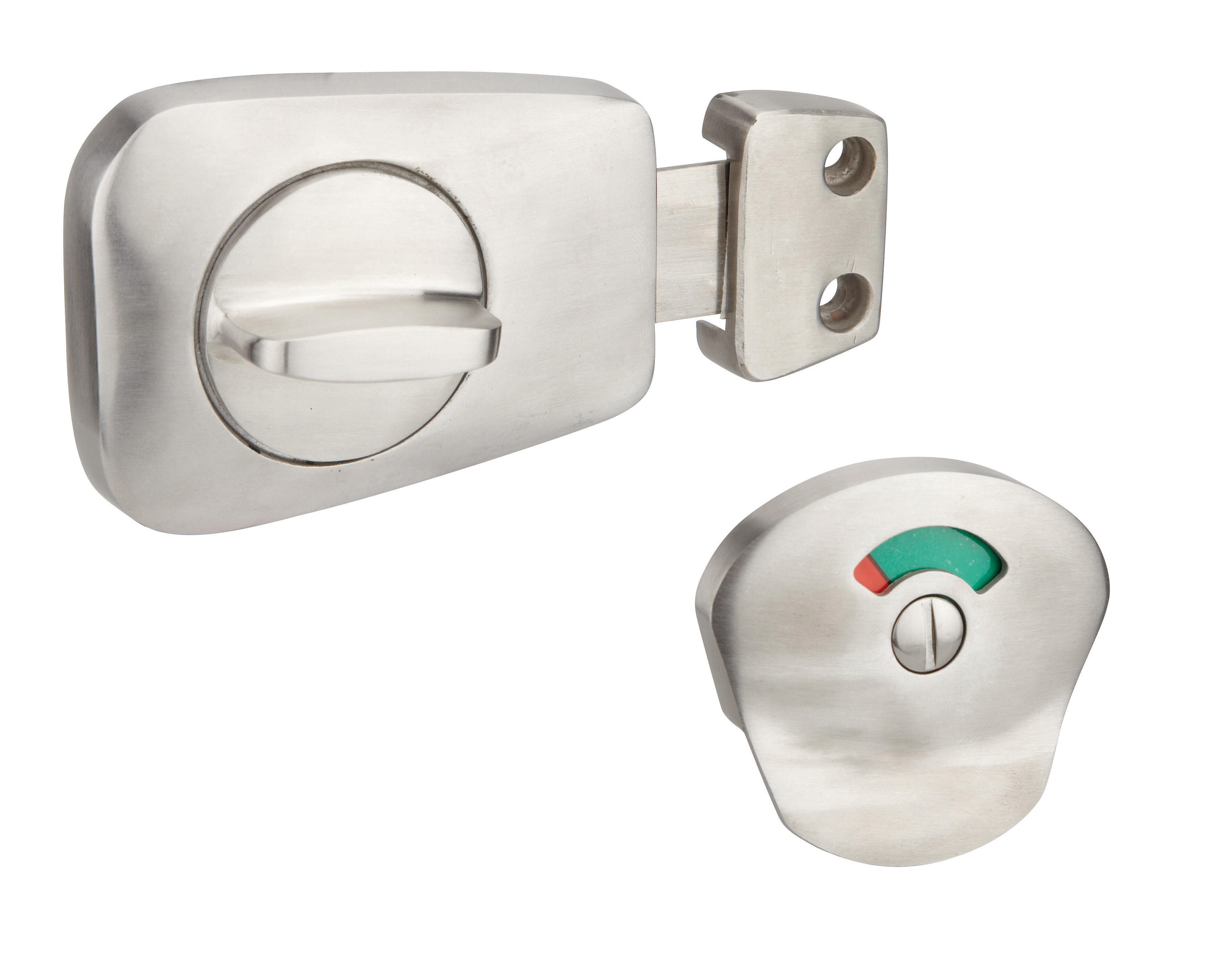 Verrou de porte à voyant THIRARD, inox brossé gris | Leroy Merlin