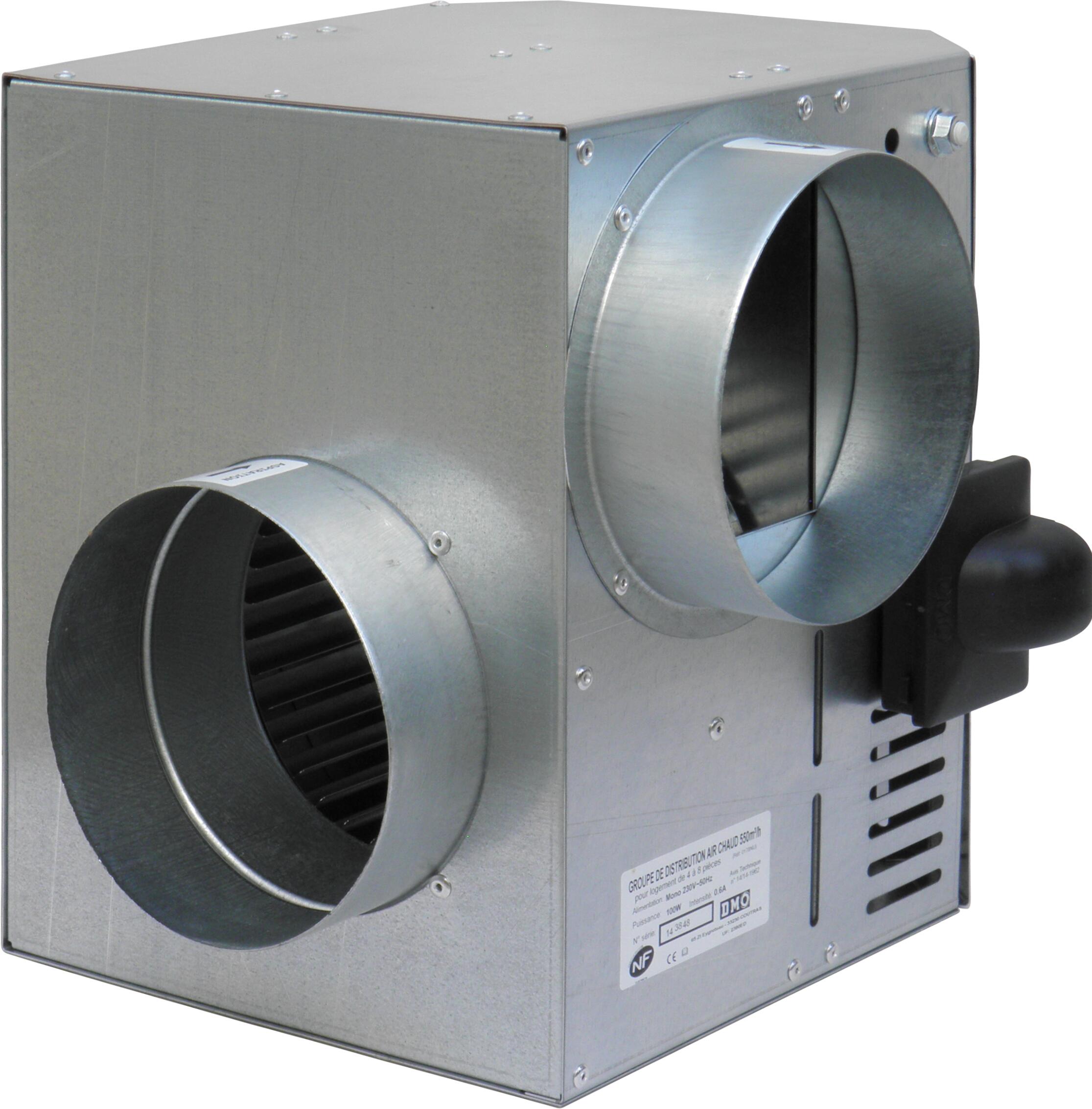 Groupe de distribution d'air chaud DMO, débit de 550 m3/h | Leroy Merlin