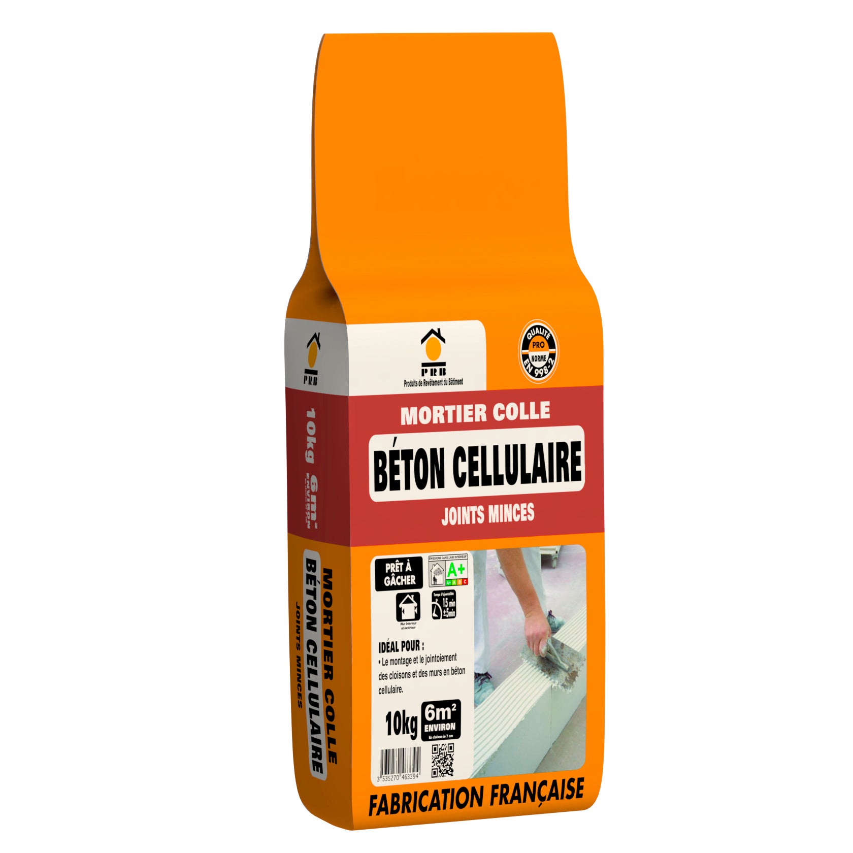 Mortier colle béton cellulaire, poudre blanc, PRB, 10 kg | Leroy Merlin