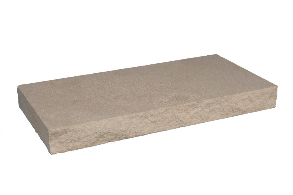 Couvre-mur plat Pierre de provence imitation pierre blanc, H.5 x l.25 x ...