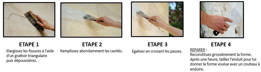 Enduit de rebouchage et de réparation en poudre Mur ex TOUPRET 15 kg ...