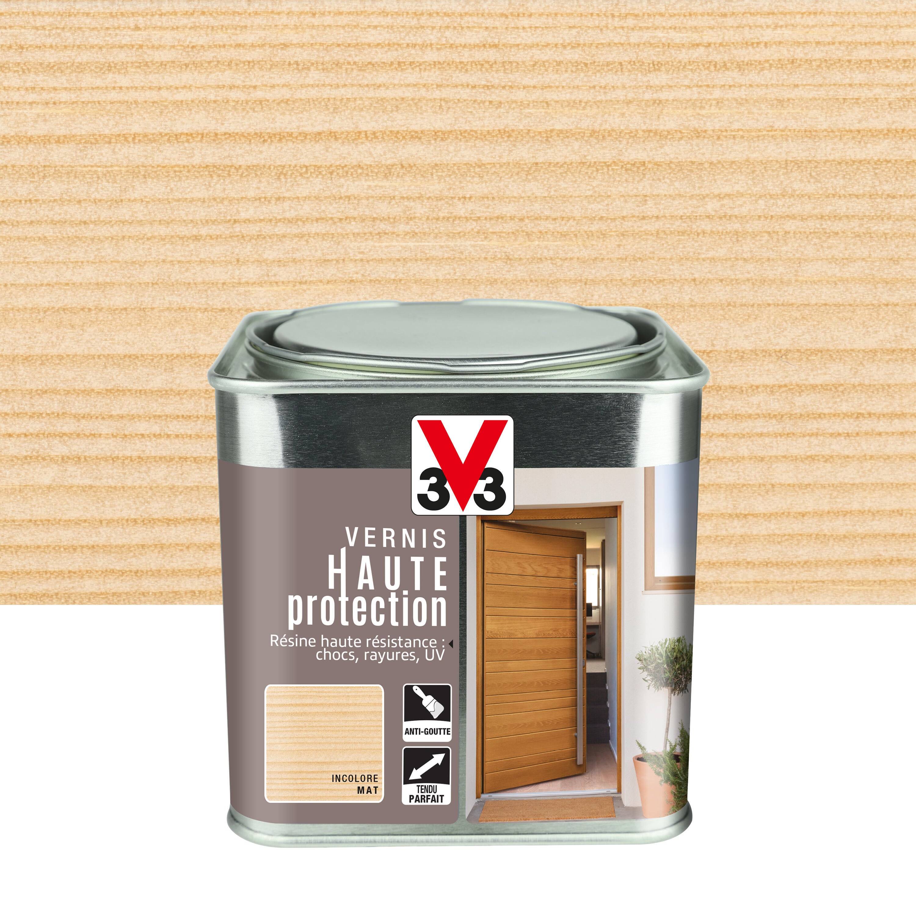 Vernis pour bois extérieur V33 Haute protection incolore mat 0.75 l ...