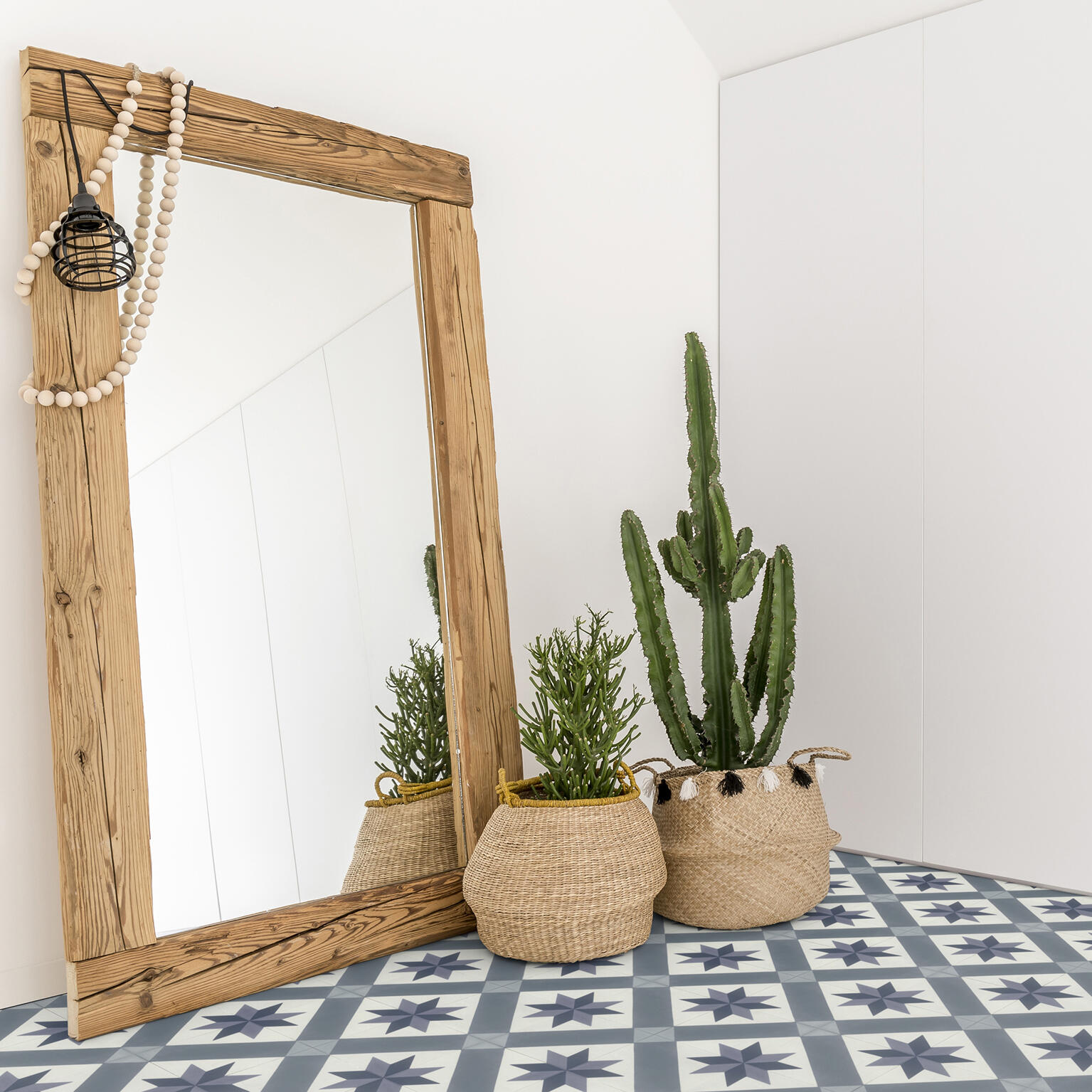 Suelo vinílico rollo forte Texline Tile hidráulico 4m | Leroy Merlin