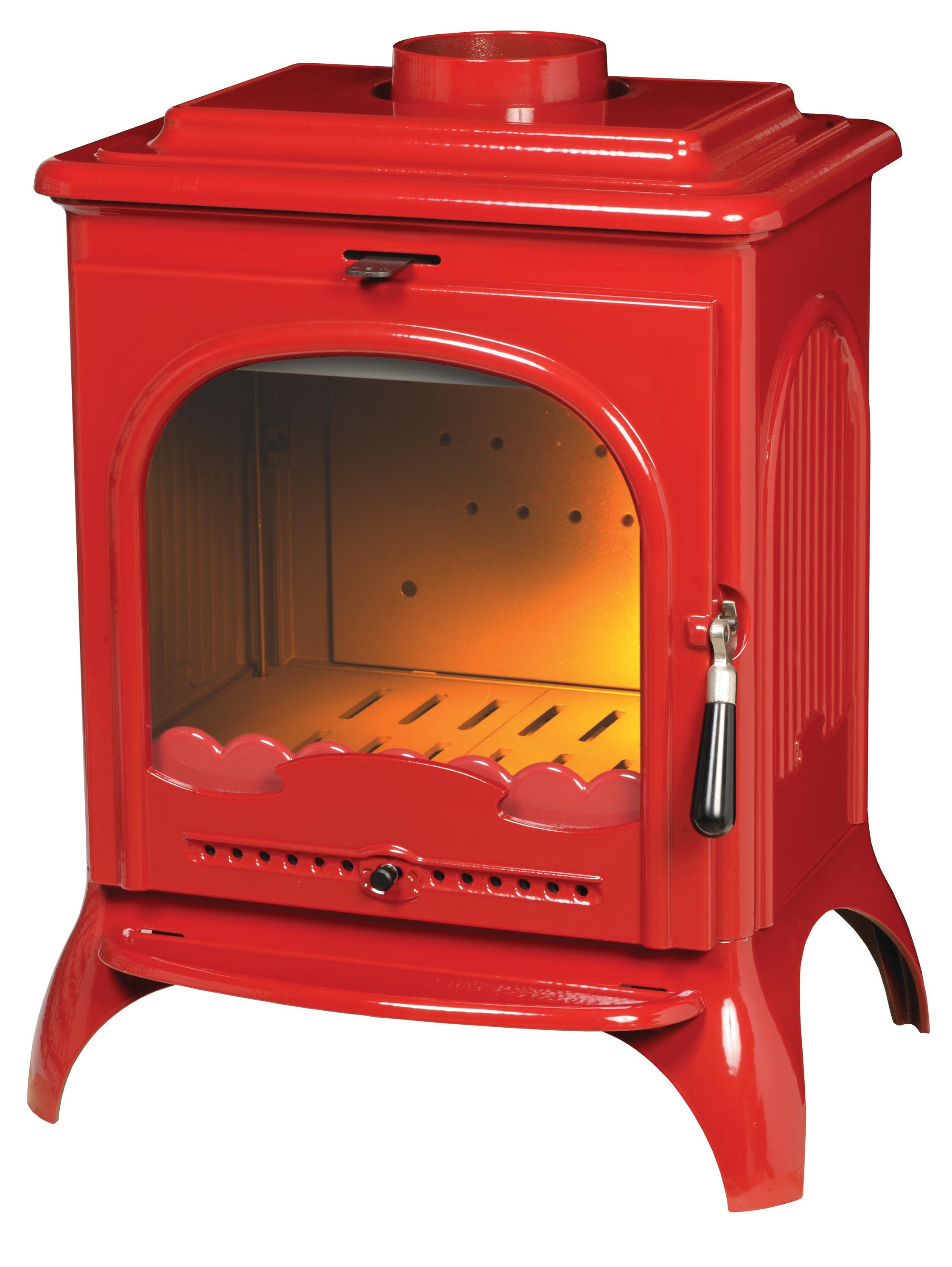 Poêle à bois INVICTA Séville 2 rouge, 7 kW | Leroy Merlin