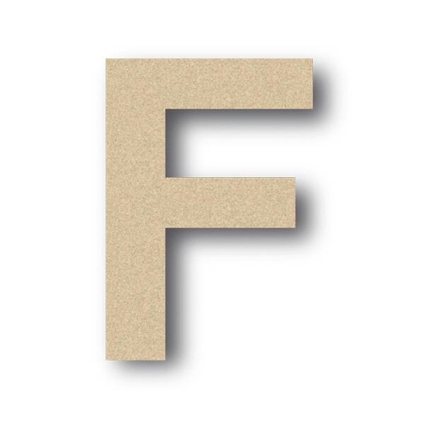 Lettre décorative F majuscule, beige, 6 cm x 6 cm | Leroy Merlin