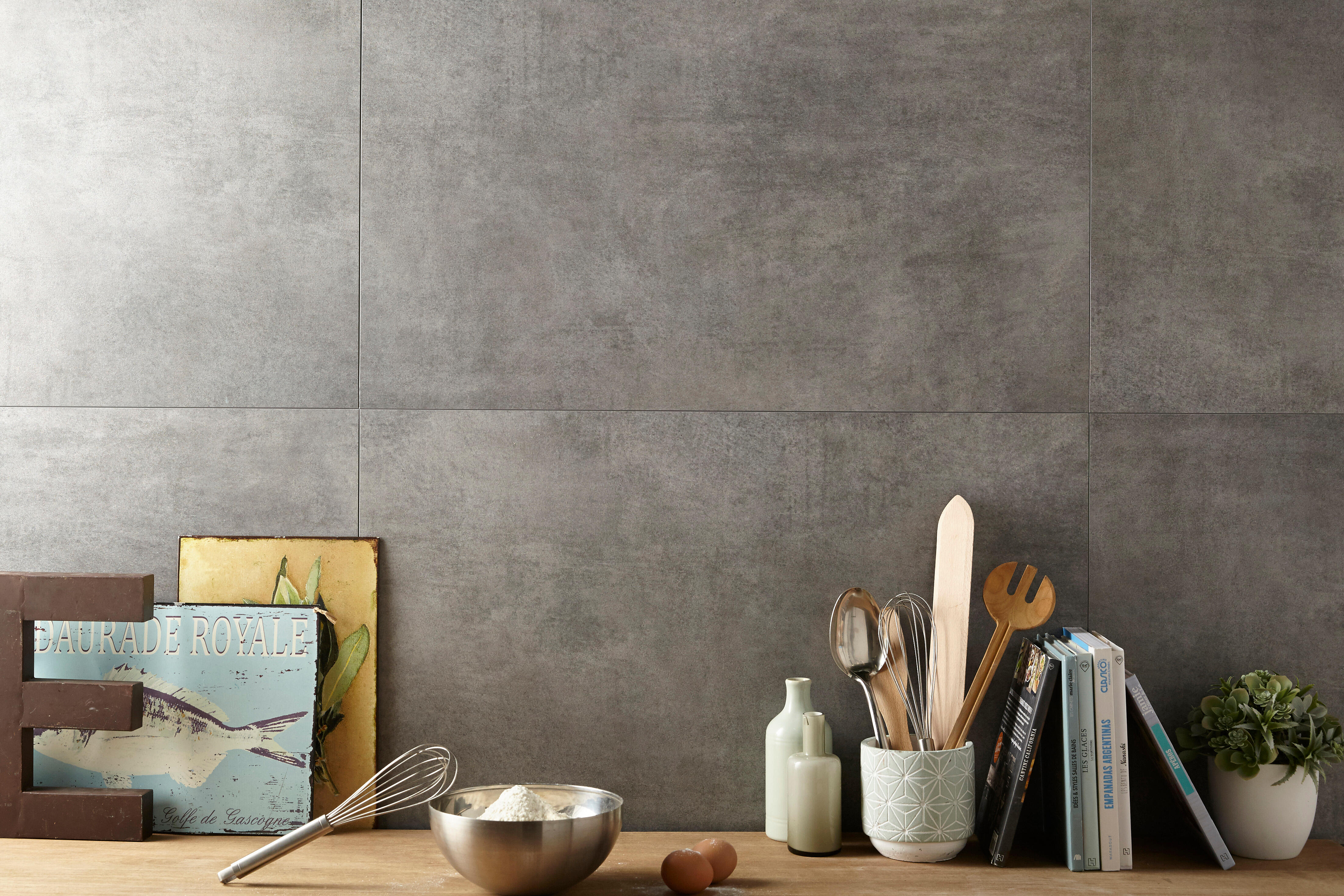 Dalle murale PVC gris moyen Orlando DUMAWALL, L.90 x l.50 cm x Ep.5 mm ...