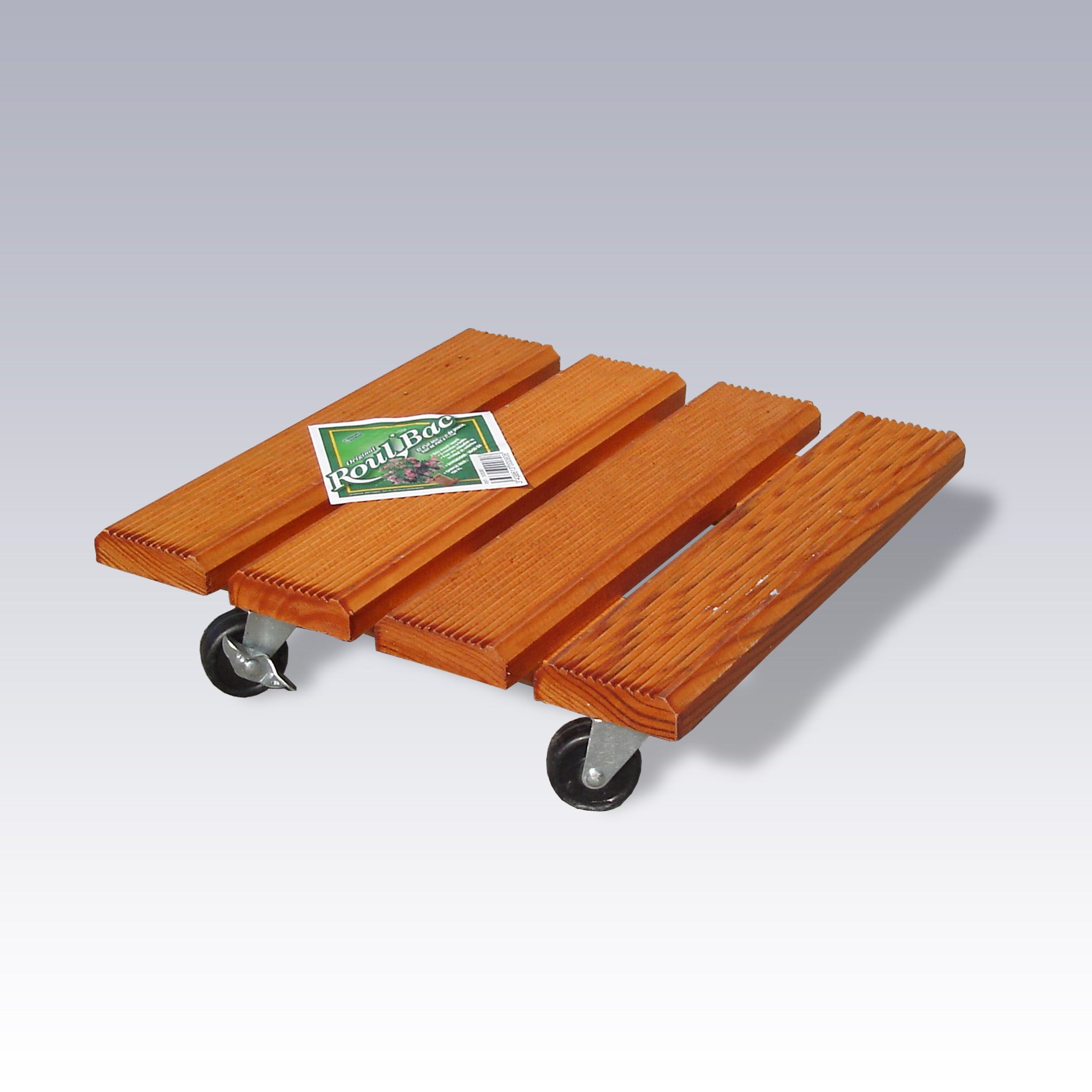 Support pot avec roulette carré bois, H.9.5 x l.30 cm | Leroy Merlin